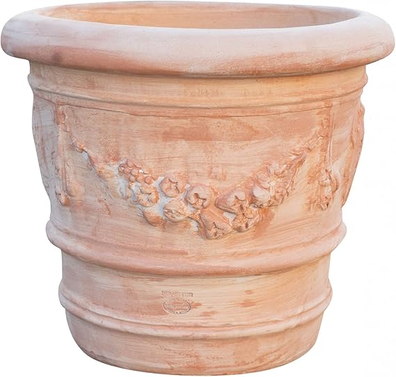 Biscottini Terracotta Plant Pot 50 x 44 x 50 cm - Large Outdoor Pot ...