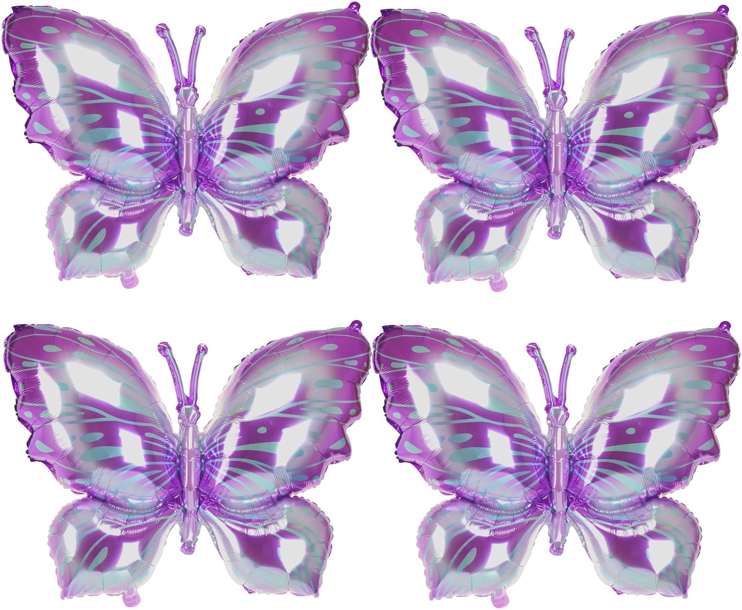 Amazon.com: SAMOKA Purple Butterfly Balloons,4 PCS 40 Inch Butterfly ...