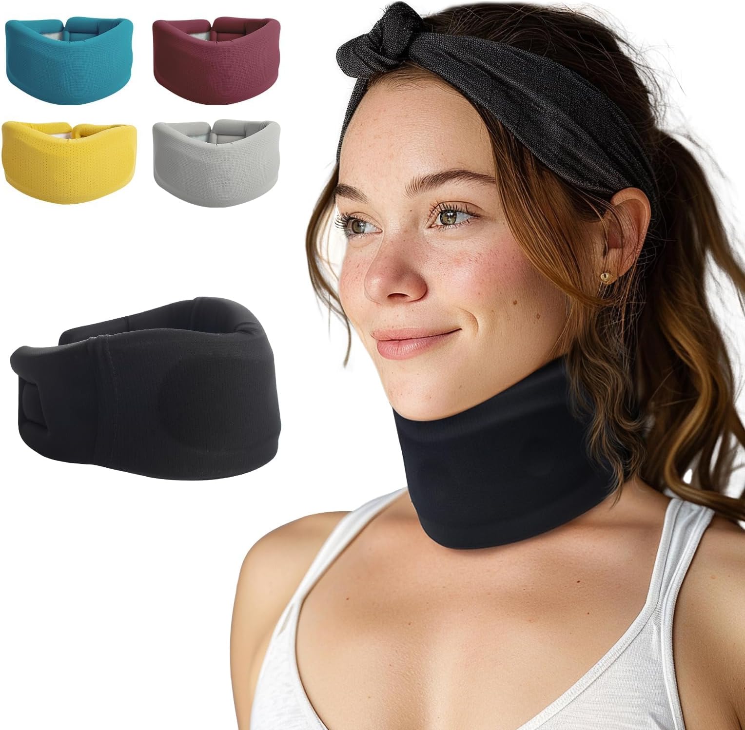 Amazon.com: Neck Brace Cervical Collar - Soft Neck Support Relieves ...