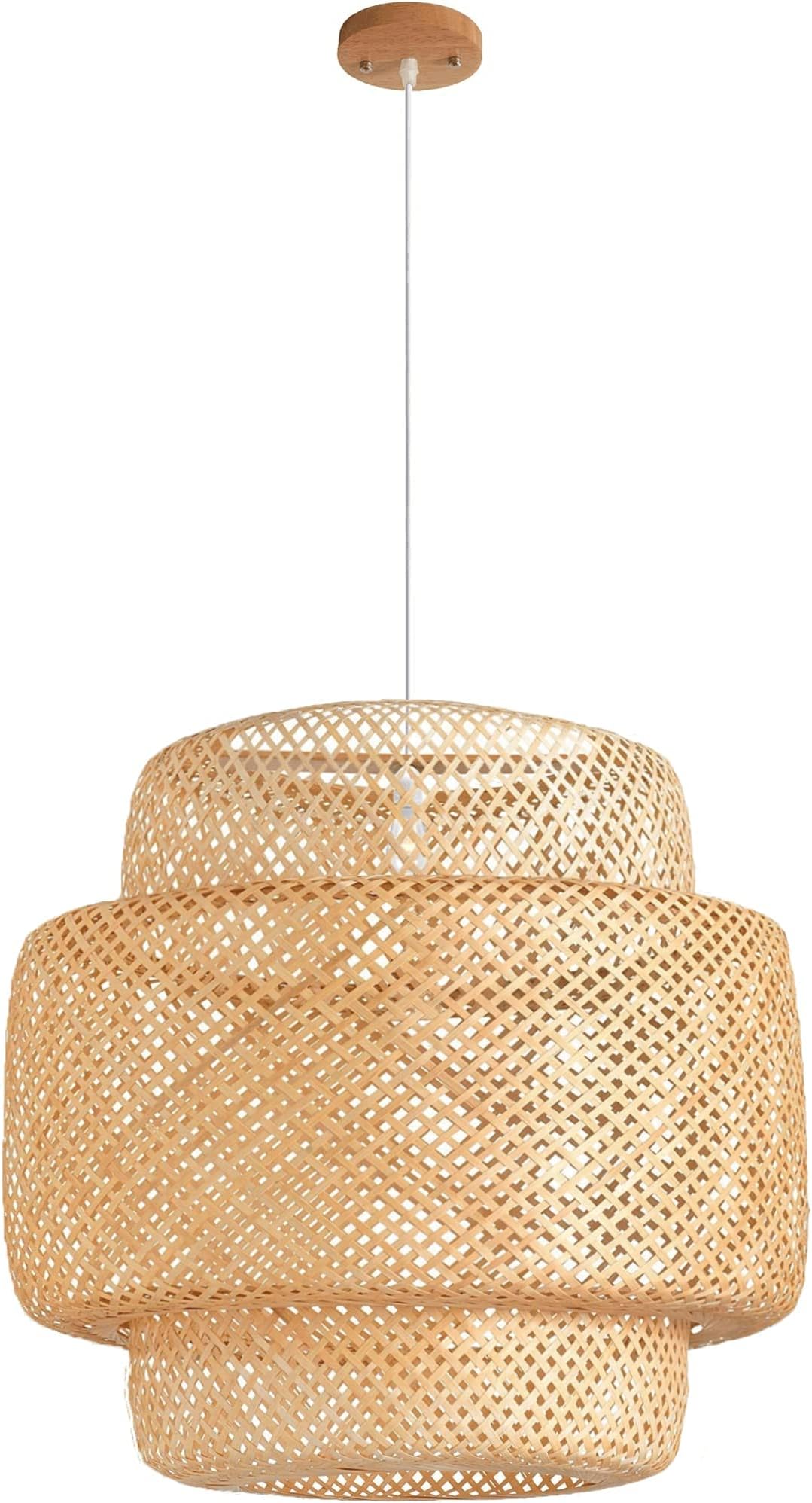DANGGEOI Bamboo Pendant Light Fixtures, Natural Material Bamboo ...