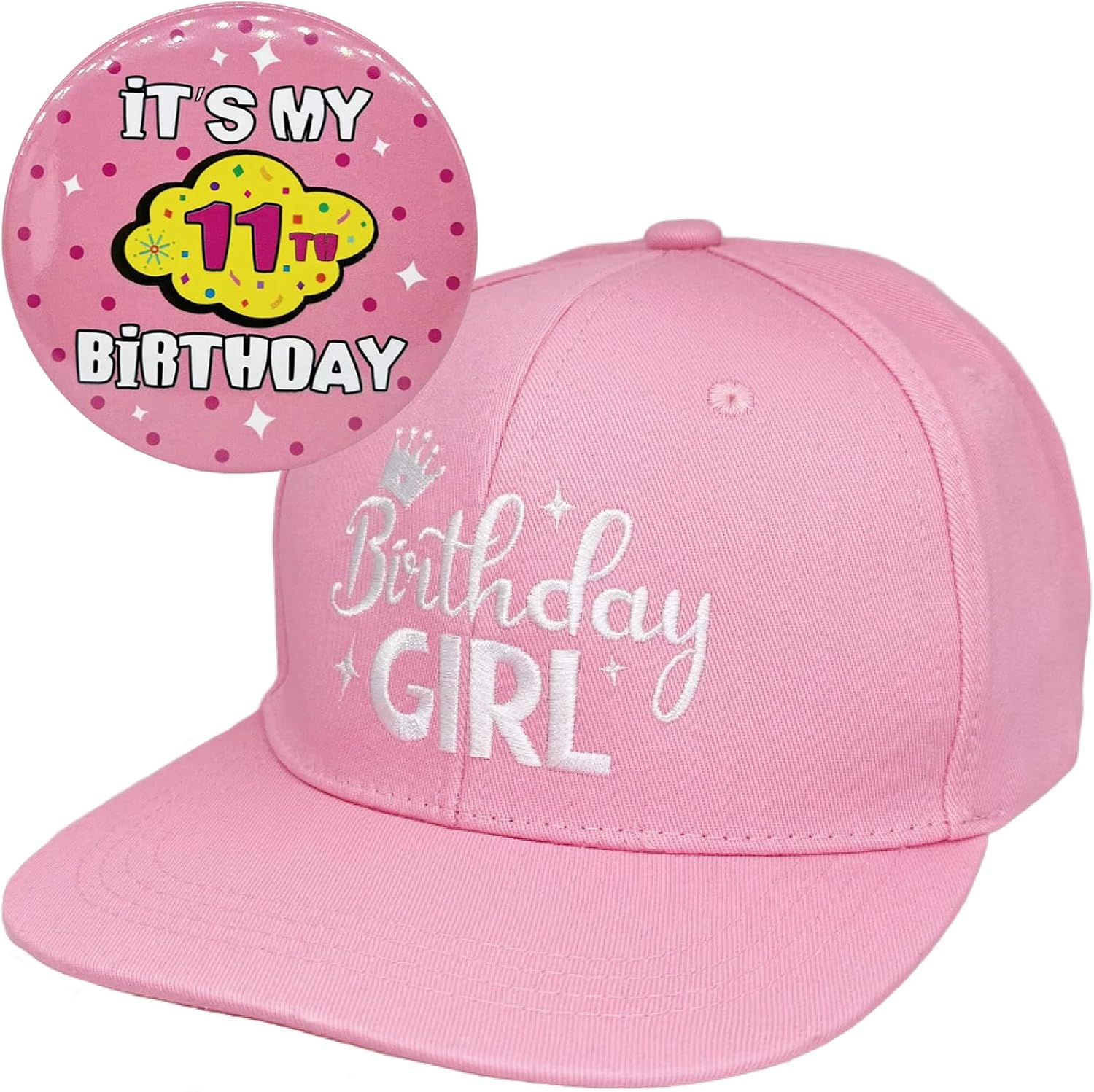 Amazon.com: 11th Birthday Girl, 11th Birthday Hat Pink for Girls, Happy ...