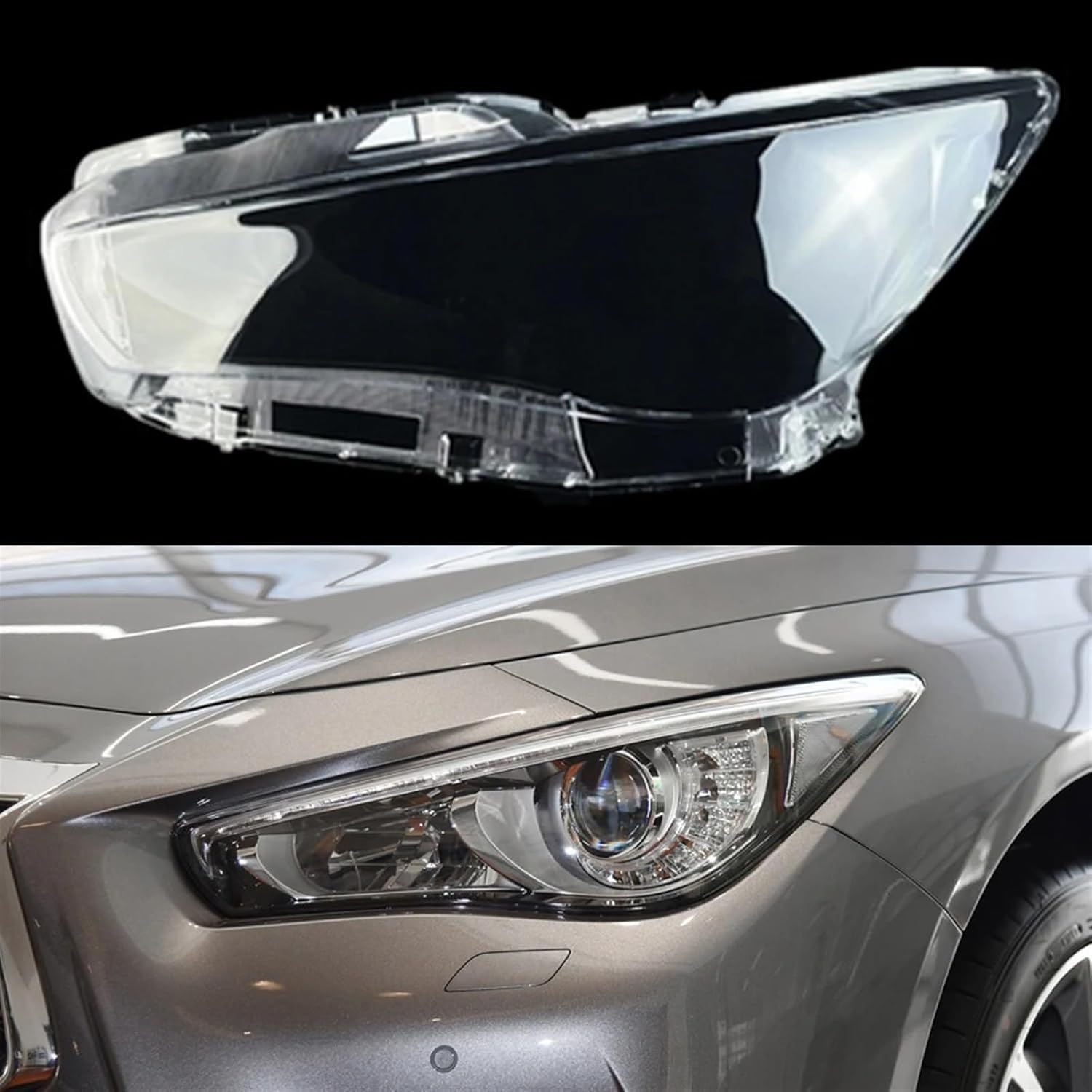 Amazon.com: Car Transparent Lampshade Headlights Cover Lens Glass ...
