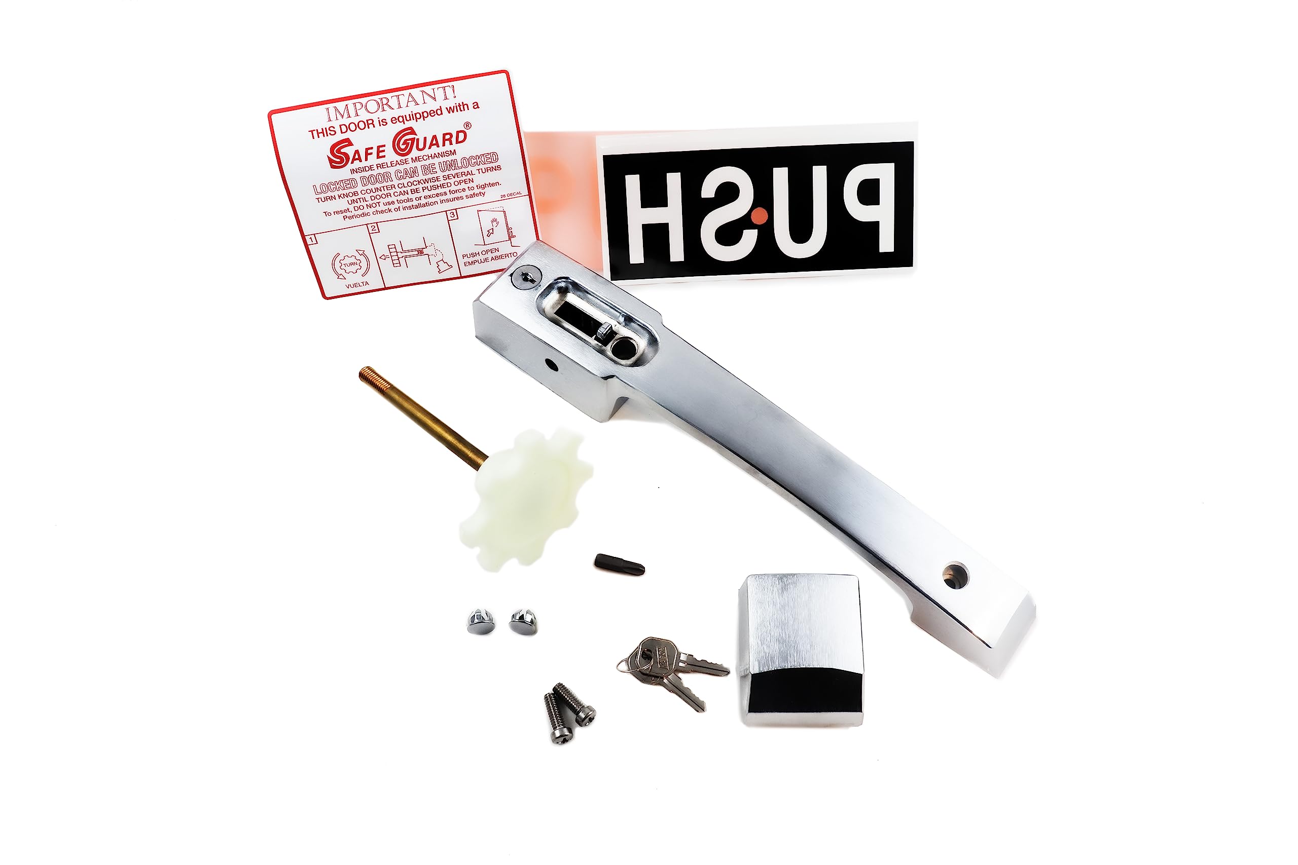 Re Fridge Kason 27C Brushed Chrome KEYED Handle with Strike, 4" Inside ...