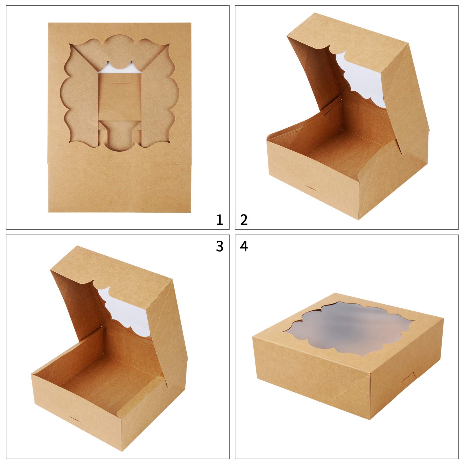 Snapklik.com : LOKQING 20 Pack Pie Boxes Cake Boxes Bakery Boxes