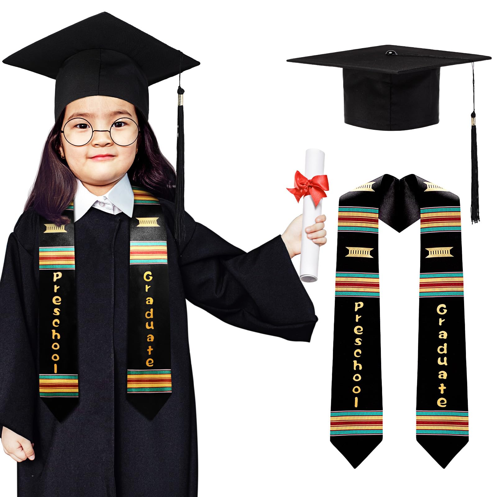 Snapklik.com : Jiuguva Preschool Graduation Cap And Stole Set ...