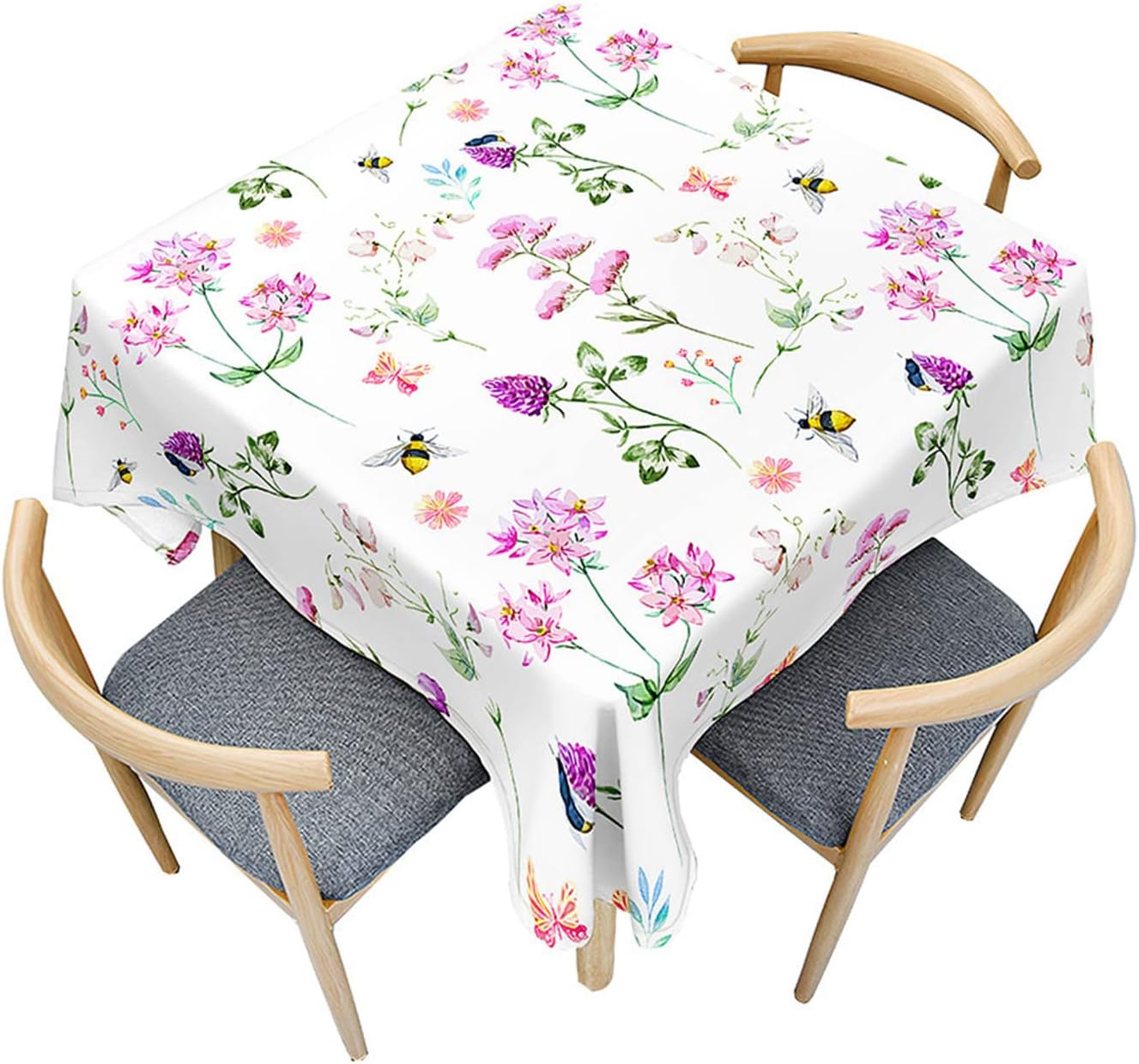 Morbuy Tovaglia per Tavolo Quadrato, Motivo Floreale Tovaglie ...