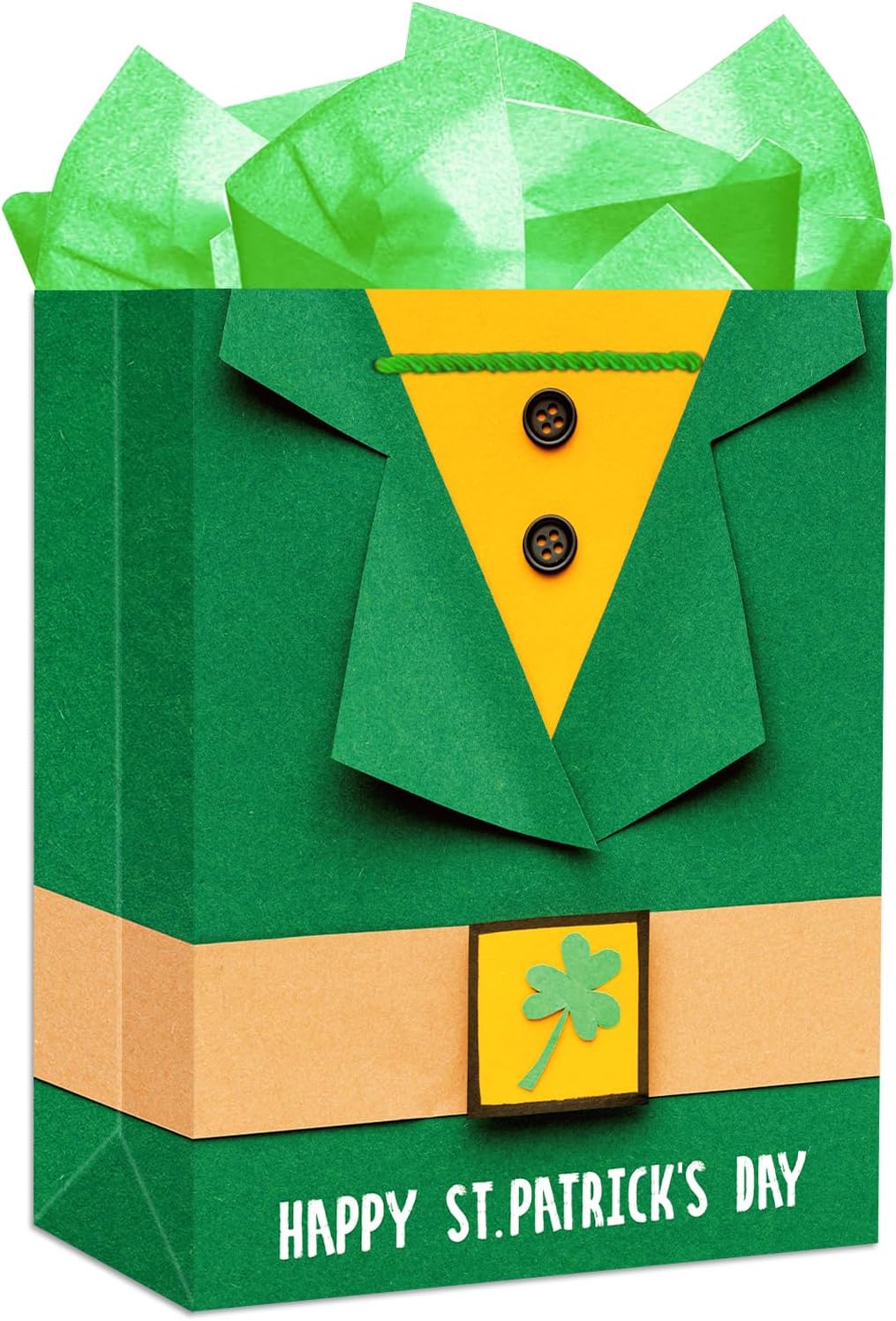 Amazon.com: WhatSign St Patricks Day Gift Bags with Handle 11.5" Happy ...