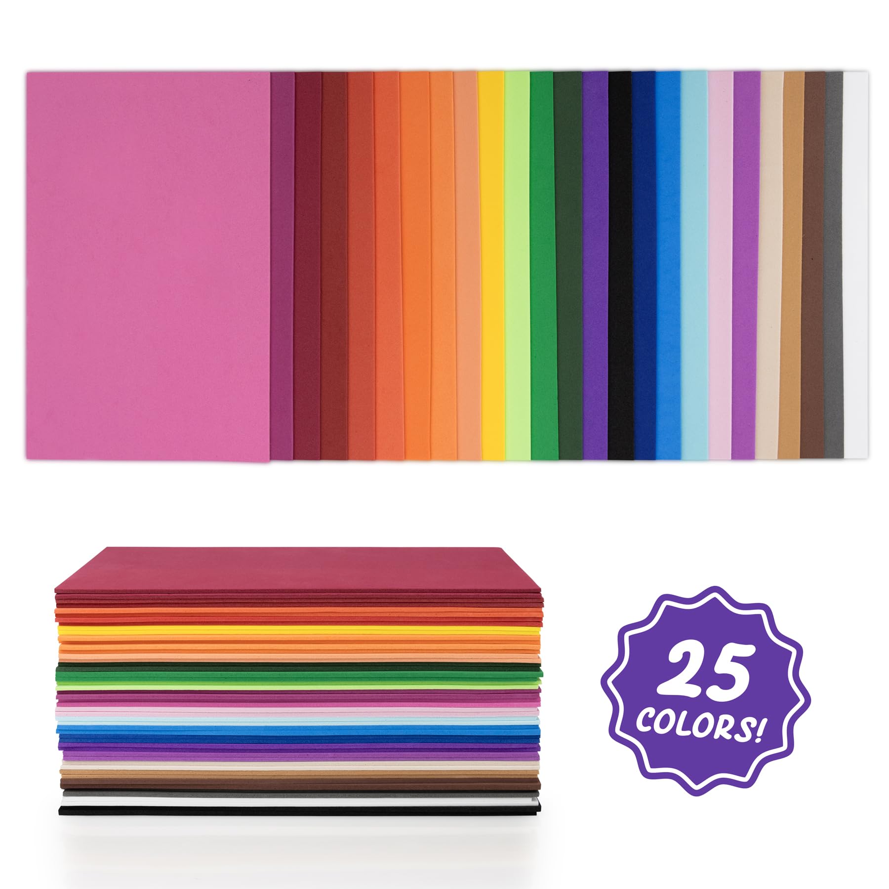 Snapklik.com : Hygloss Colorful Craft Foam Sheets - 50 Pack