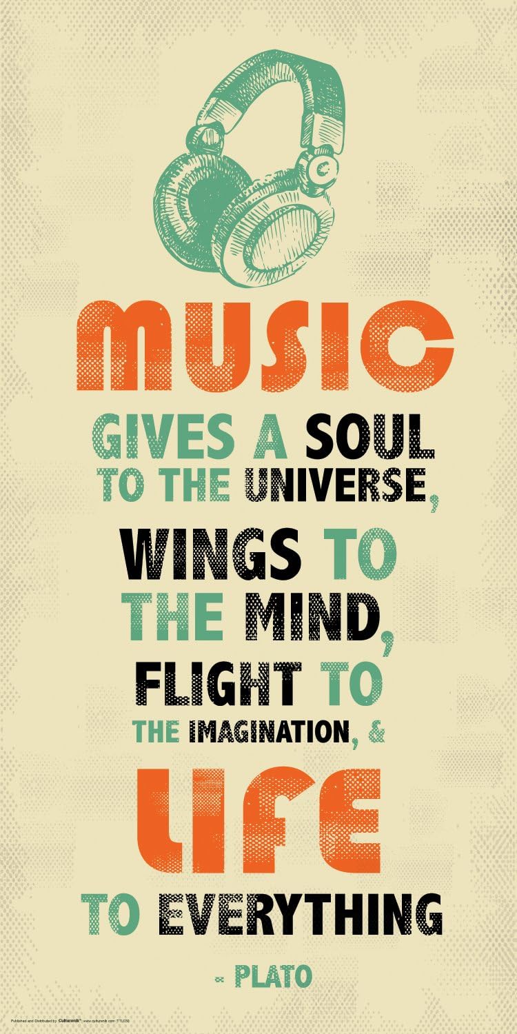 Amazon.com: Culturenik Plato Music Inspirational Motivational Quote ...