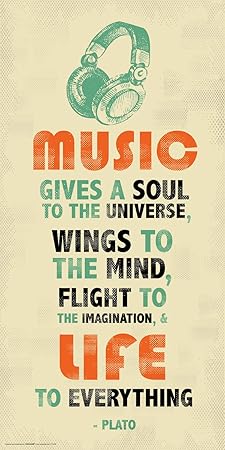 Amazon.com: Culturenik Plato Music Inspirational Motivational Quote ...