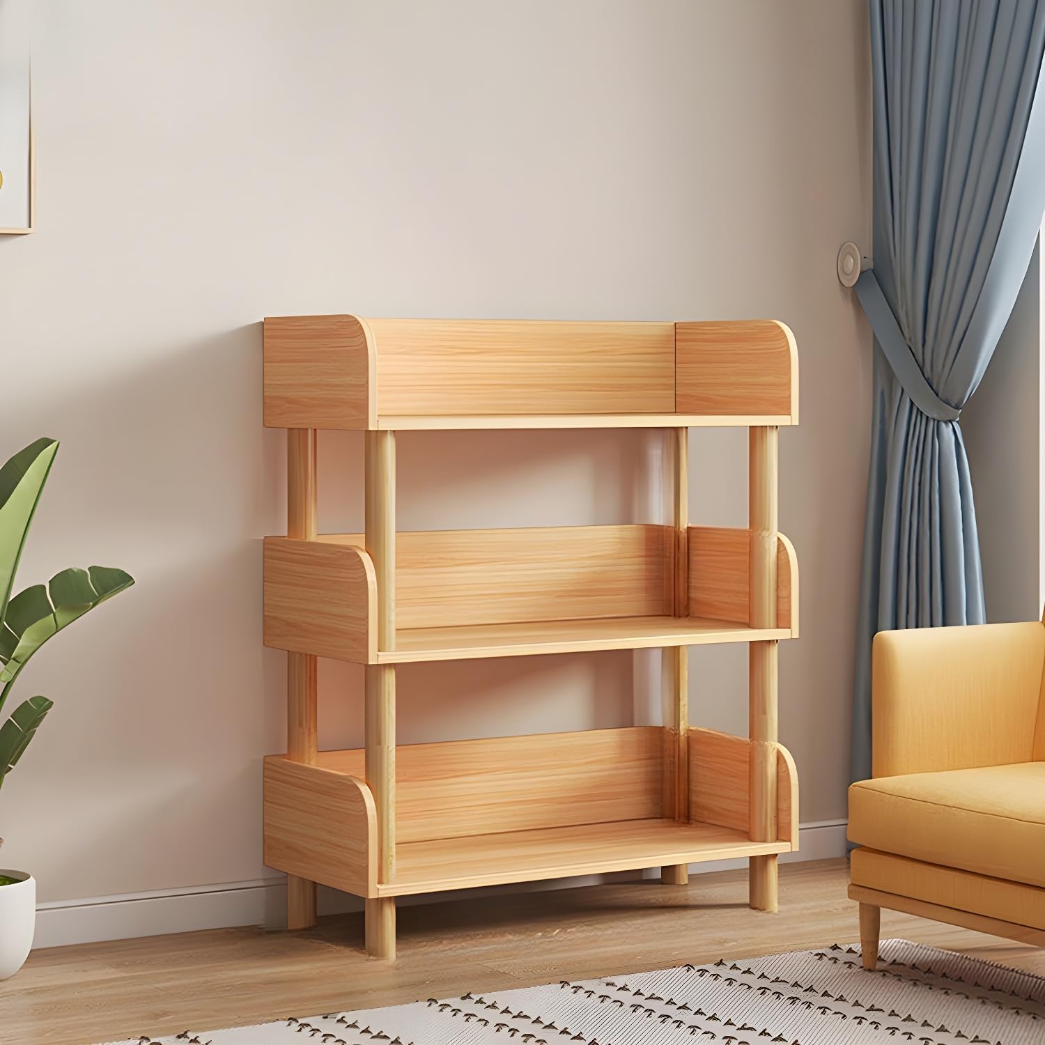 Amazon.com: LITFAD Storage Rack Simple Bookshelf Standard Bookcase with ...