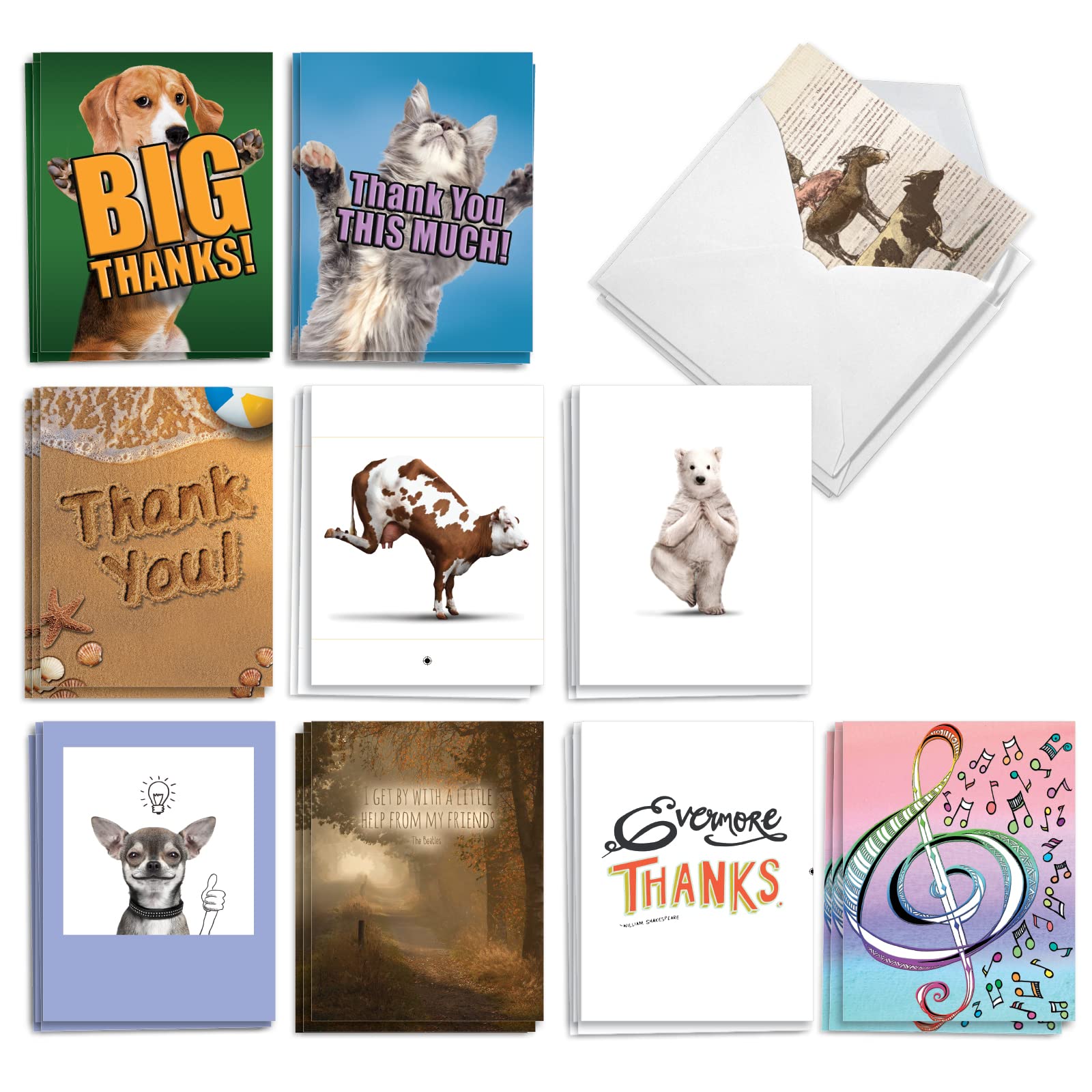 All Occasion Note Cards Vintage Cat Note Cards - 10 Blank Assorted ...
