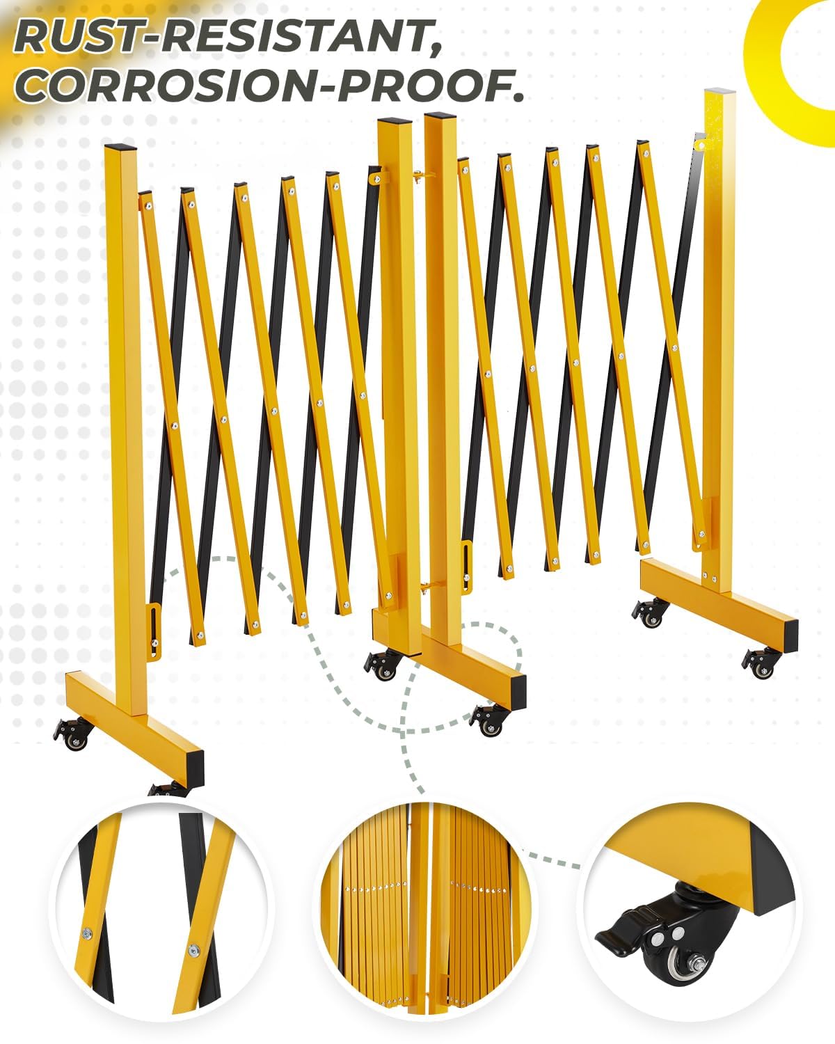 Manual Collapsible Barrier Gate Retractable Crowd Control Barricade