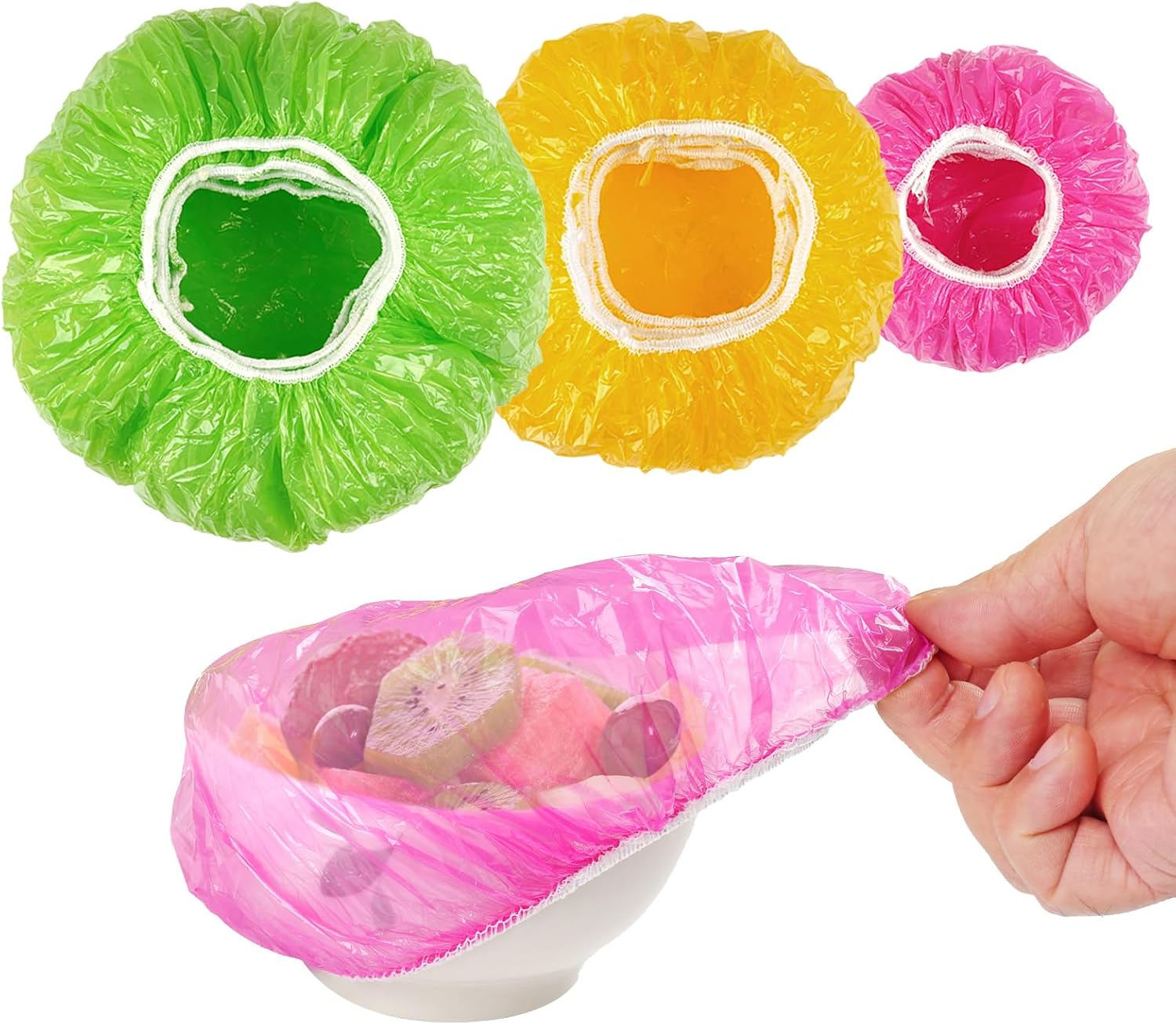 Amazon.com: 60 Pcs Bowl Covers for Bread Proofing, Plastic Shower Caps for Sourdough Bread, Food ...