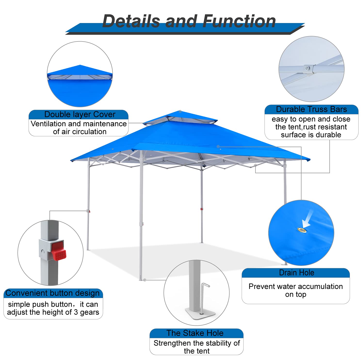 Snapklik.com : MASTERCANOPY Pop-Up Canopy Tent 13x13 Instant Shelter ...