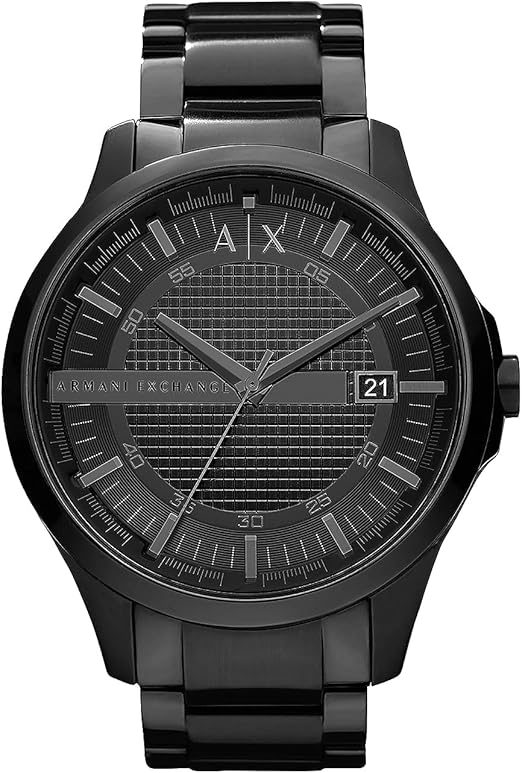 Amazon.com: A|X ARMANI EXCHANGE Men's Black Stainless Steel Watch ...