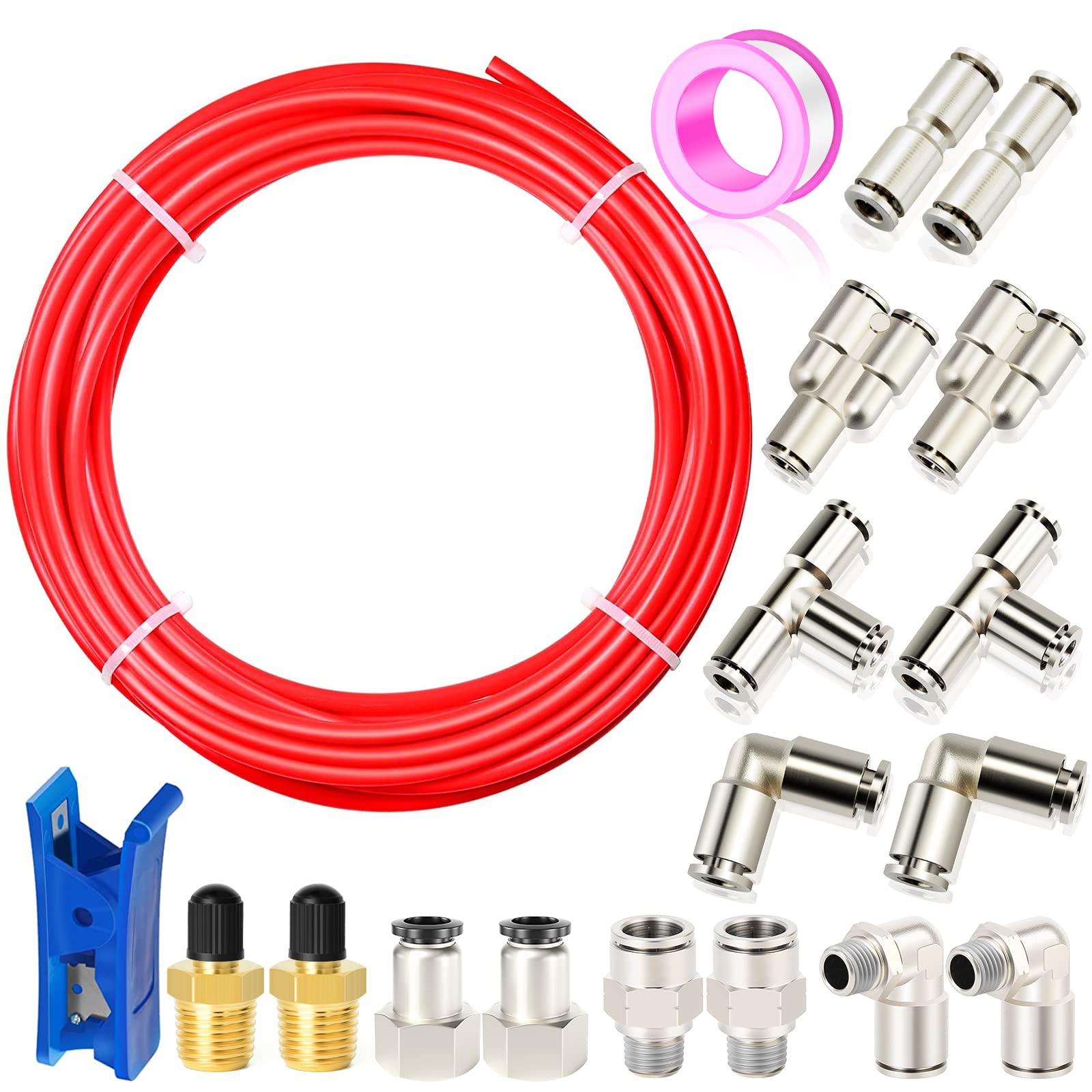 Snapklik.com : TAILONZ PNEUMATIC Red 1/4 Inch Od 10 Meter Nylon Tube 32 ...
