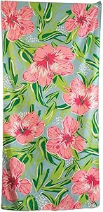 Amazon.com: The Royal Standard Microfiber Beach Towel 34x70, Hibiscus ...