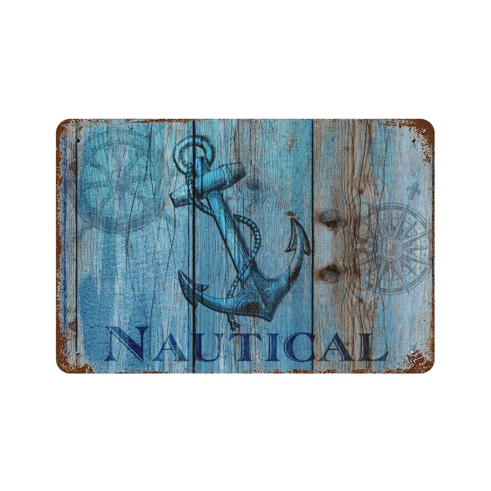 Antique Nautical Tin Signs Blue Ocean Traders Home Accents Dairy Tin