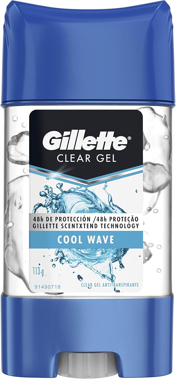 Amazon.com : Gillette Anti-Perspirant Deodorant Clear Gel, Cool Wave, 3 ...