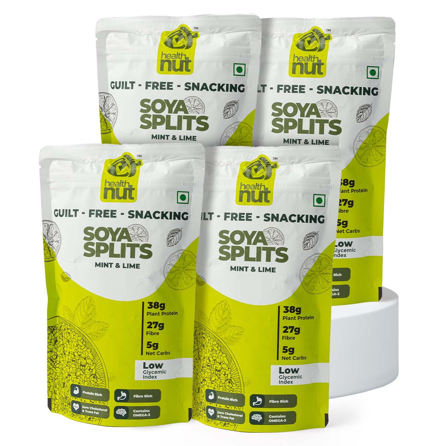 Health Nut Soya Splits Snack in Mint & Lime Flavour Packed with Good ...