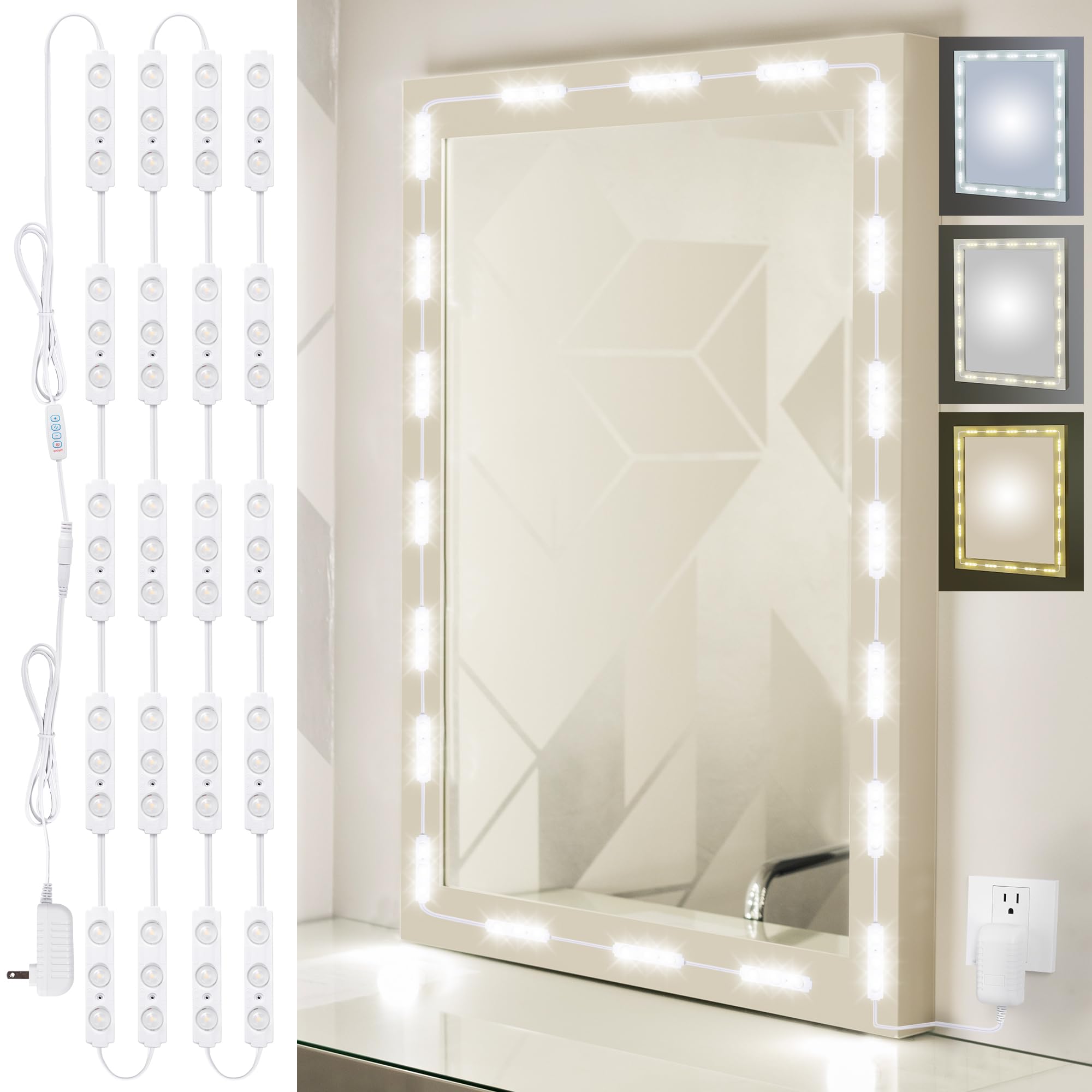 Amazon.com: LPHUMEX LED Vanity Lights for Mirror, 12V Hollywood Style ...