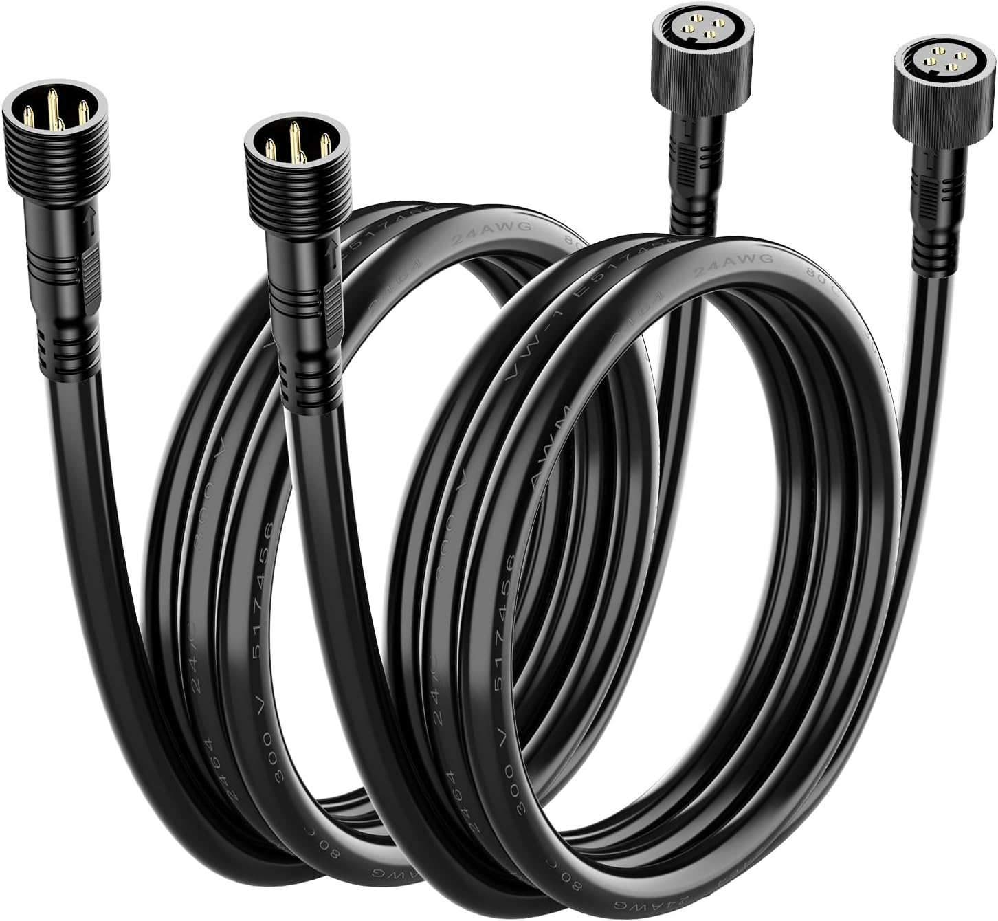 Amazon.com: YiLaie 2 Pack 10FT 4 Pin Extension Cable for Rock Lights ...