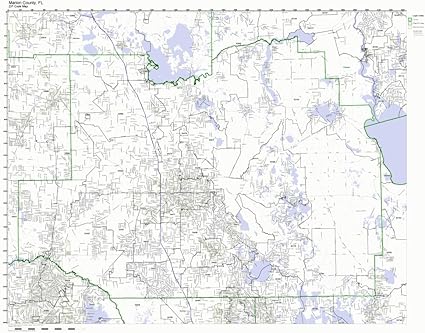 Amazon.com: Working Maps Marion County, Florida FL Zip Code Map Not ...