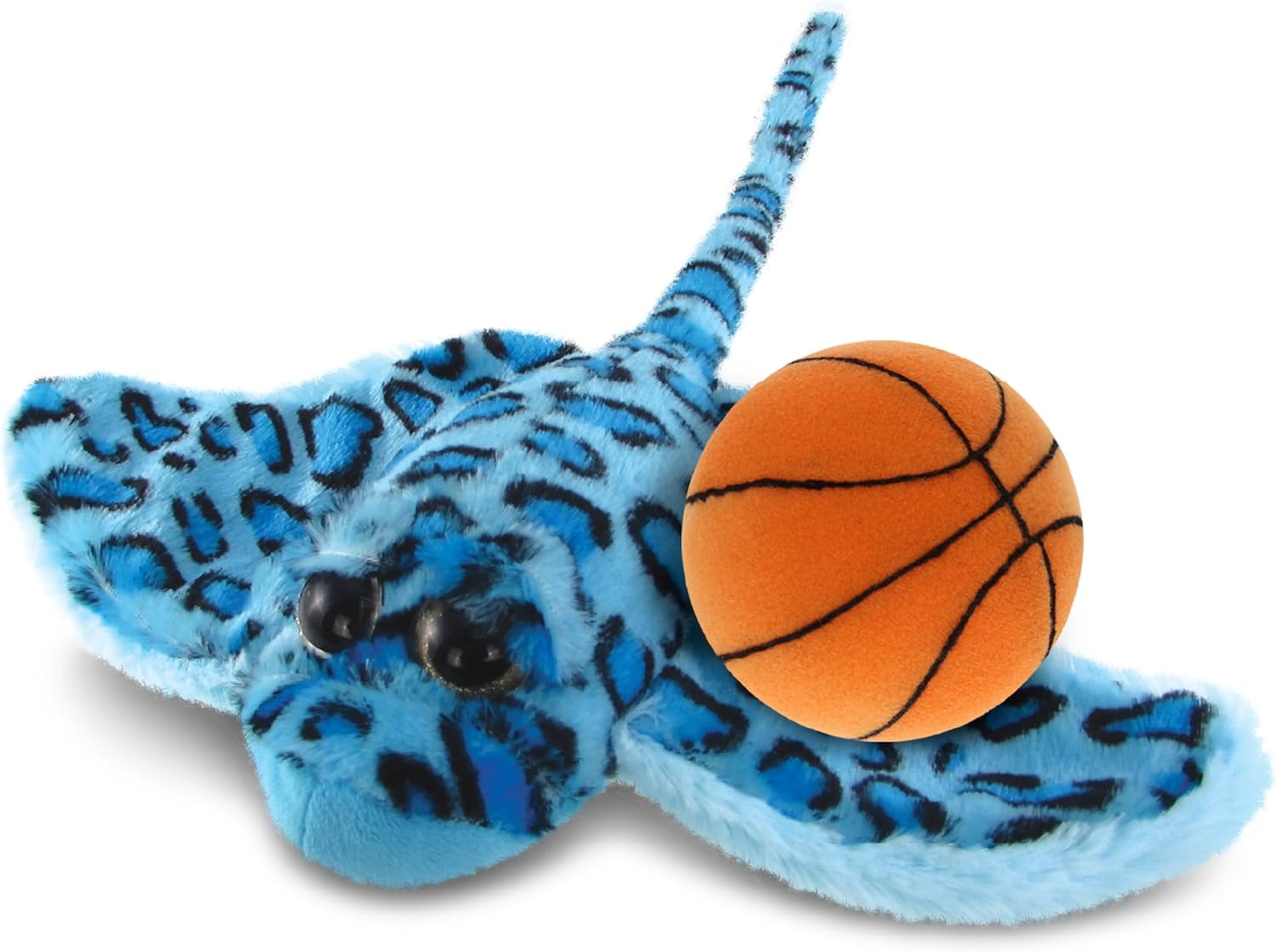 Amazon.com: DolliBu Blue Stingray Stuffed Animal with Basketball Plush ...