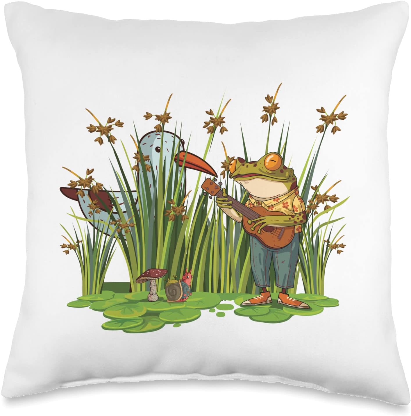 Amazon.com: Cottagecore Frog Playing Guitar in Countrycore Aesthetic ...