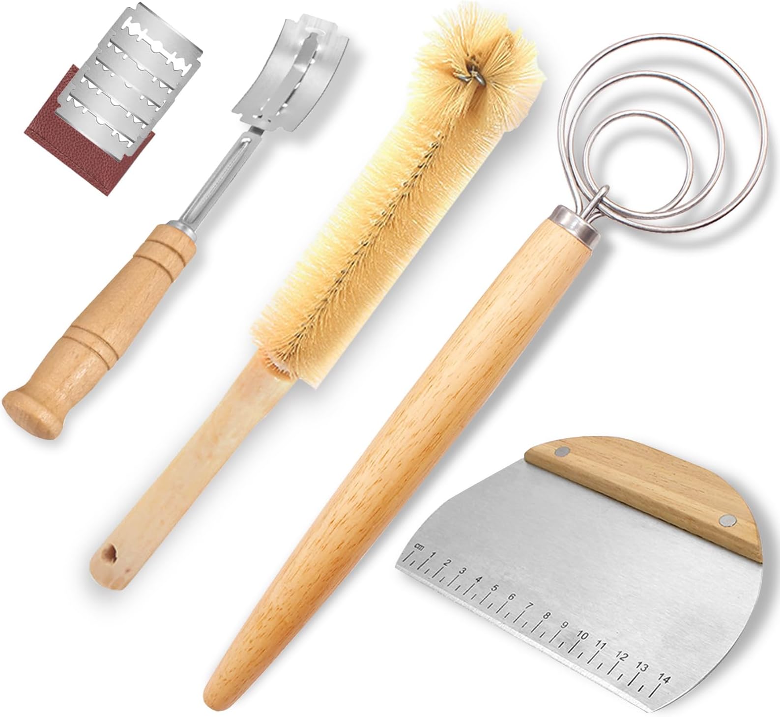 Amazon.com: 6 PCS Danish Dough Whisk Kit - Bread Whisk,Whizzy Whisk ...