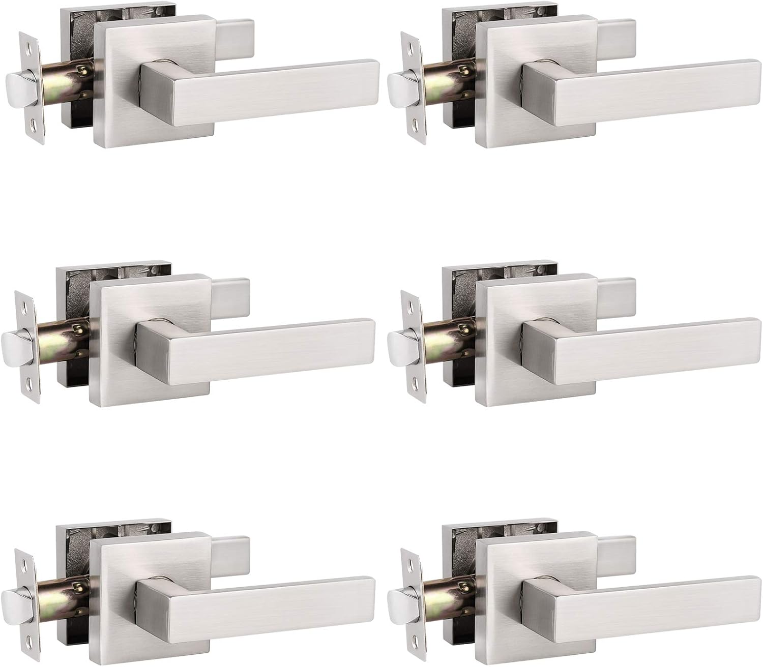 6 Pack Probrico Square Door Lever Door Lock Handle Lockset Keyless ...