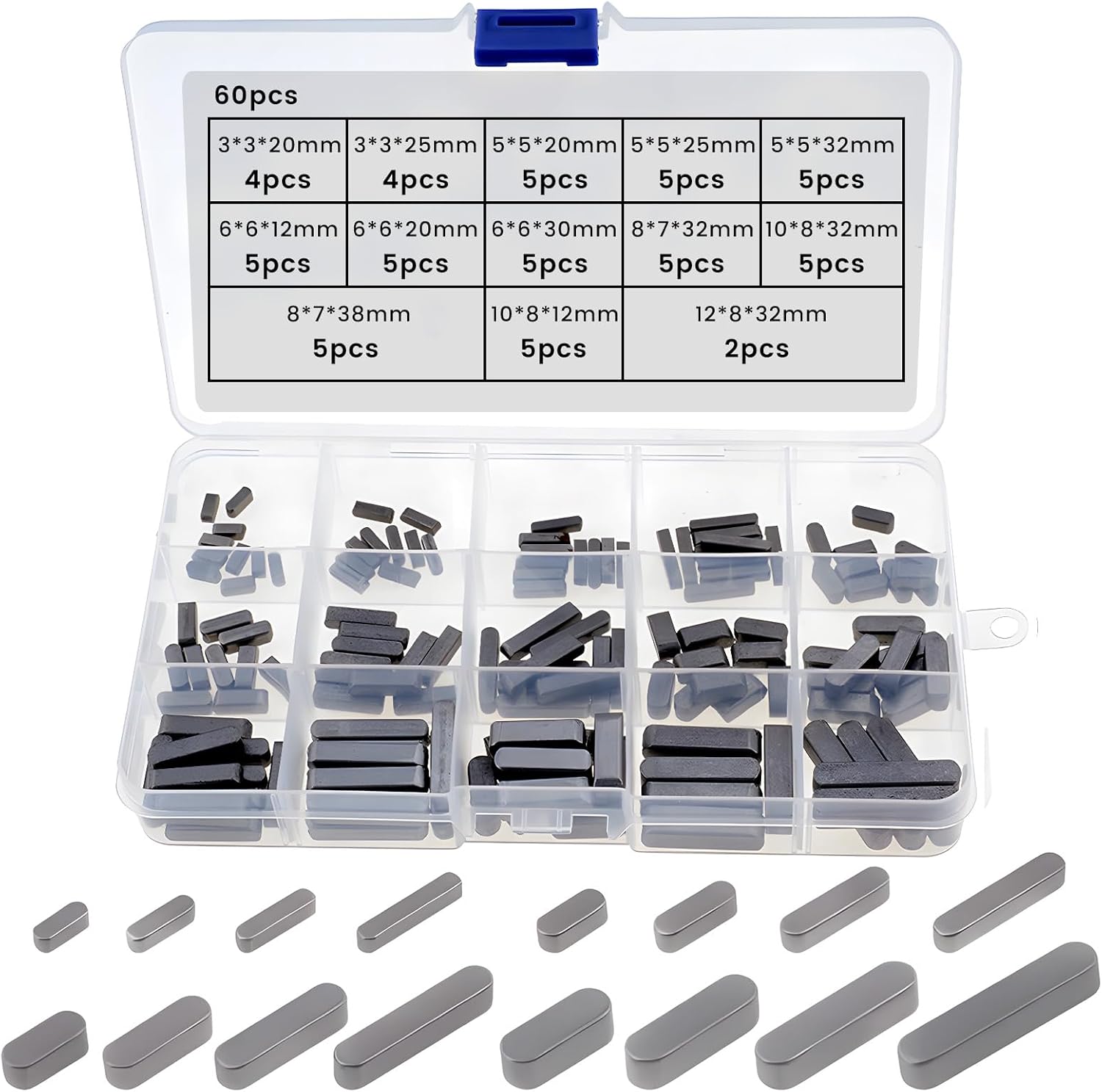 Amazon.com: STDKDFW Pulley Keyway Key,Parallel Square Stock Key ...