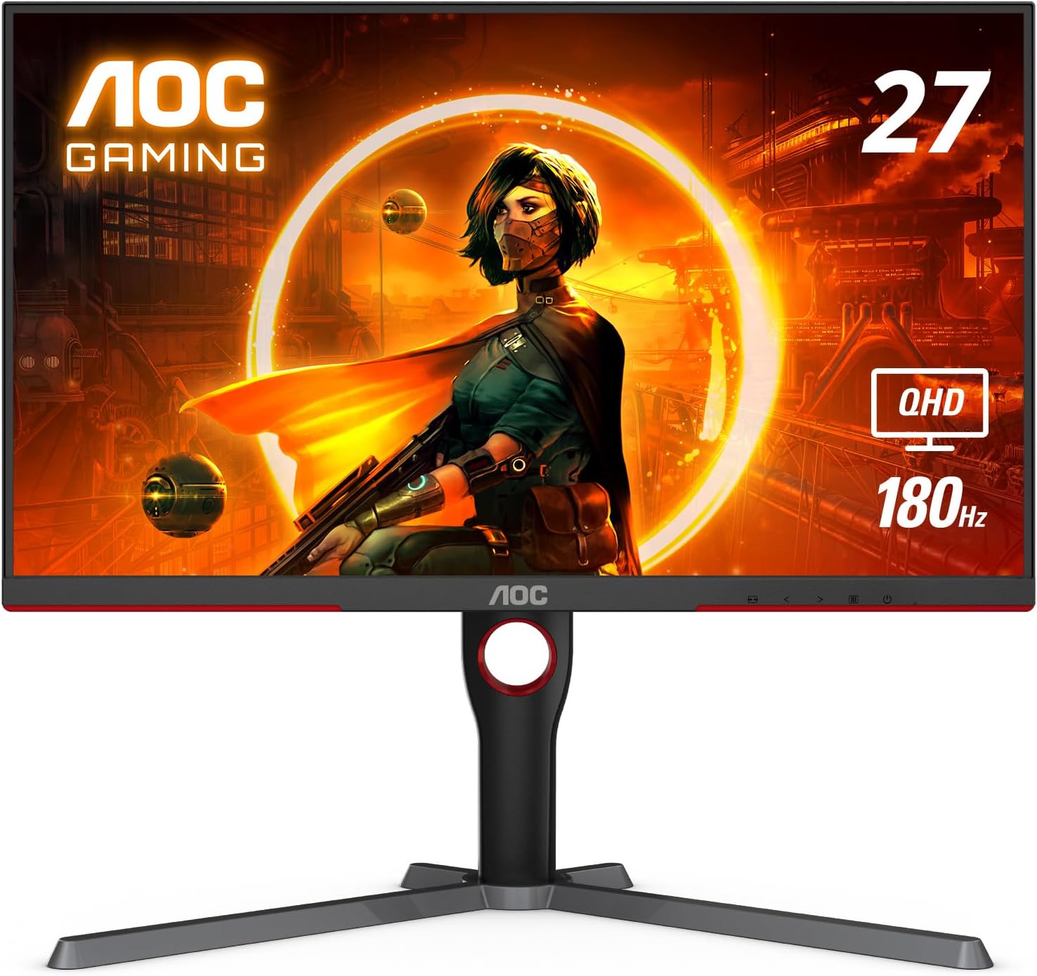 AOC Q27G3XMN 27" Mini LED Gaming Monitor, 2K QHD 2560x1440, 180Hz 1ms, 2X HDMI 2.0, 2X Display ...