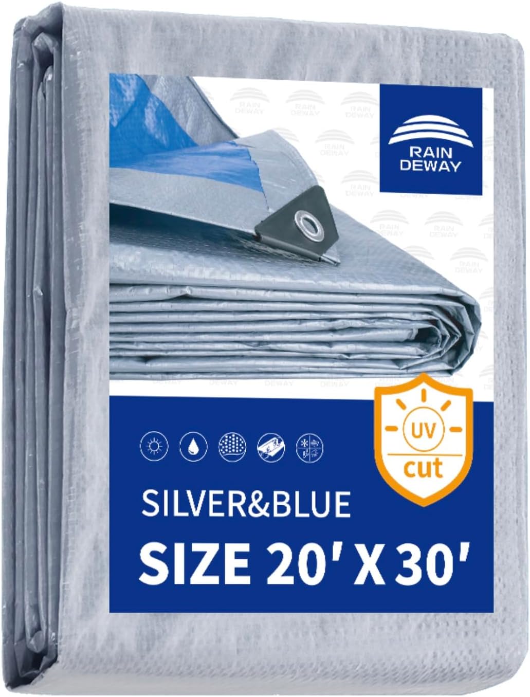 Amazon.com: Kotap 20-ft x 30-ft General Purpose Blue Poly Tarp, Item ...