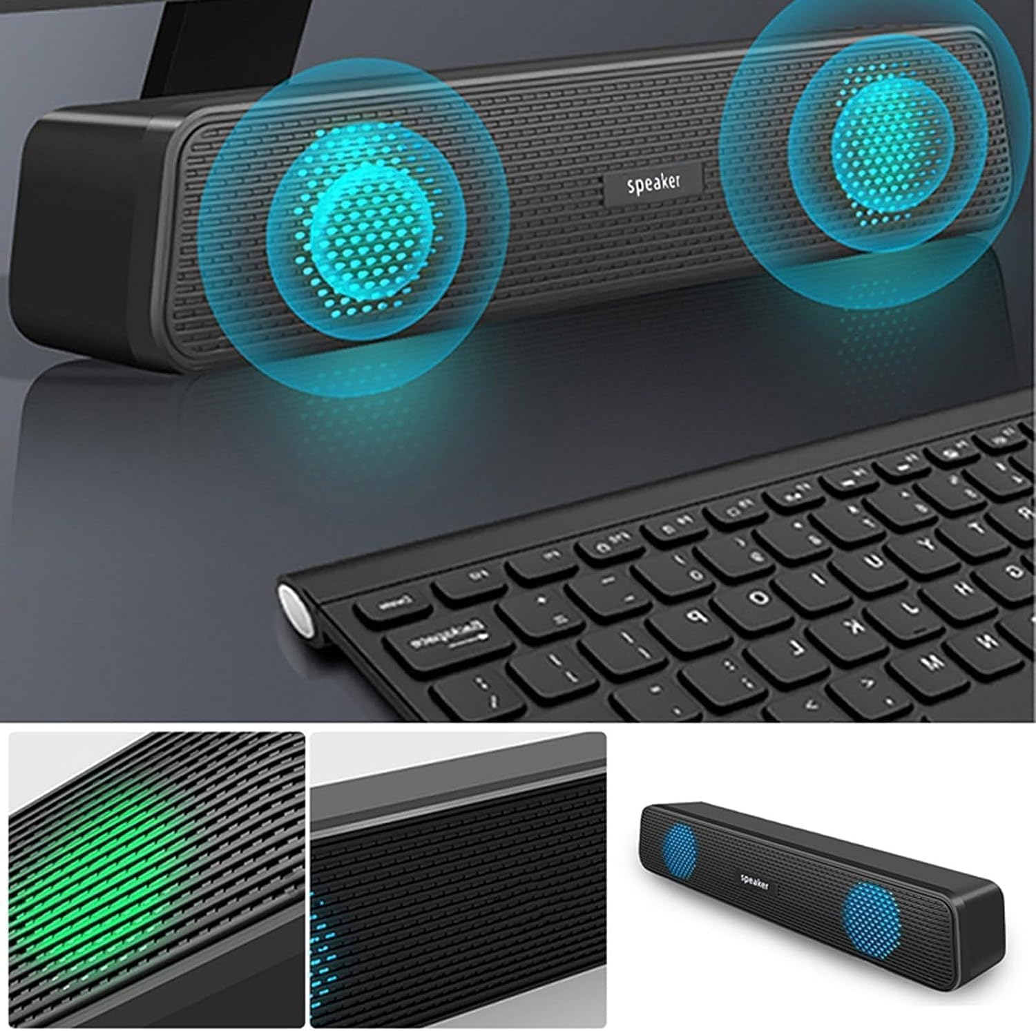 Amazon.com: Soundbar 13Inch for TV Better Listening, Wired Speaker ...