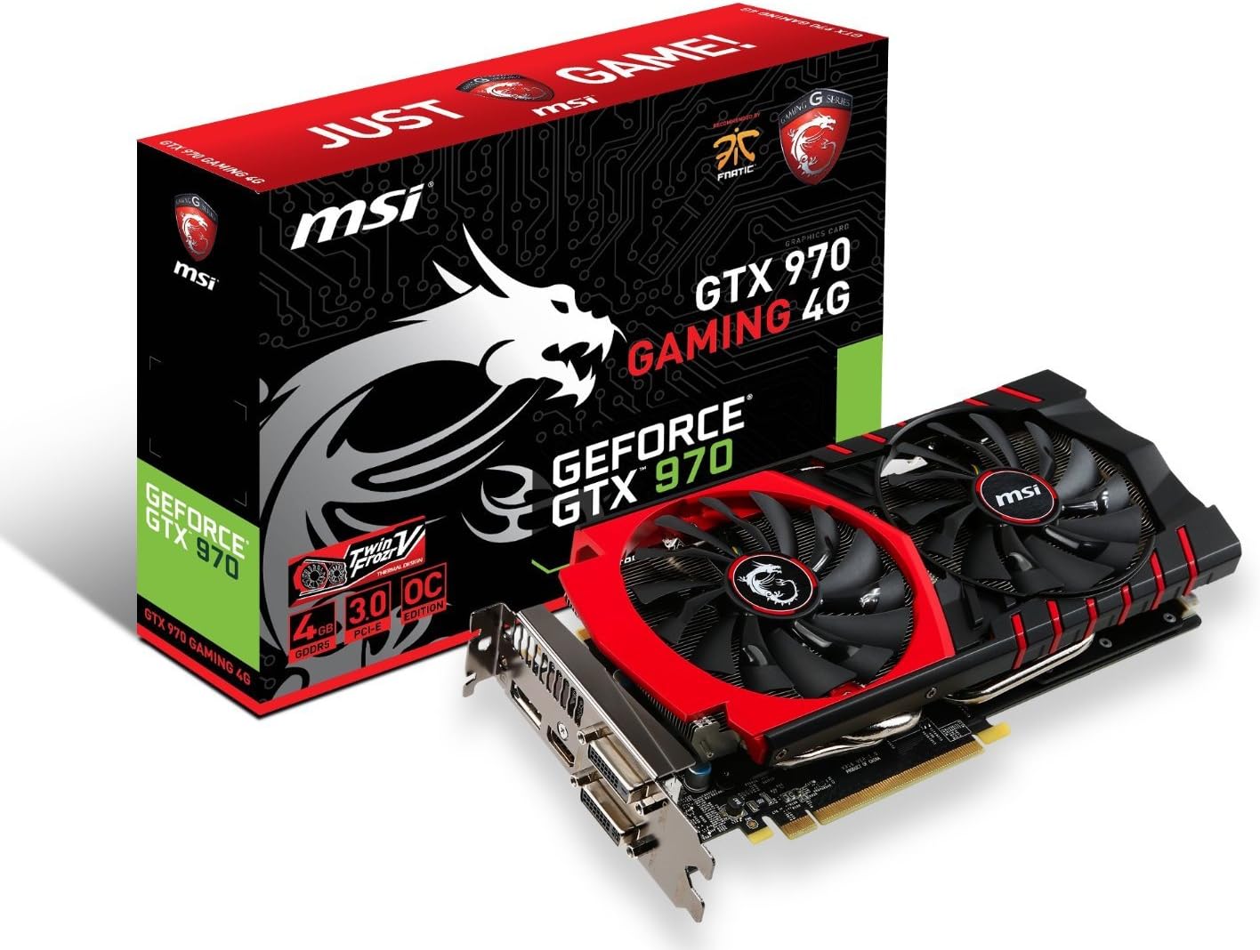 MSI NVIDIA GTX 970 Gaming Twin Frozr HDMI DVI-I DP Graphics Card (4GB ...