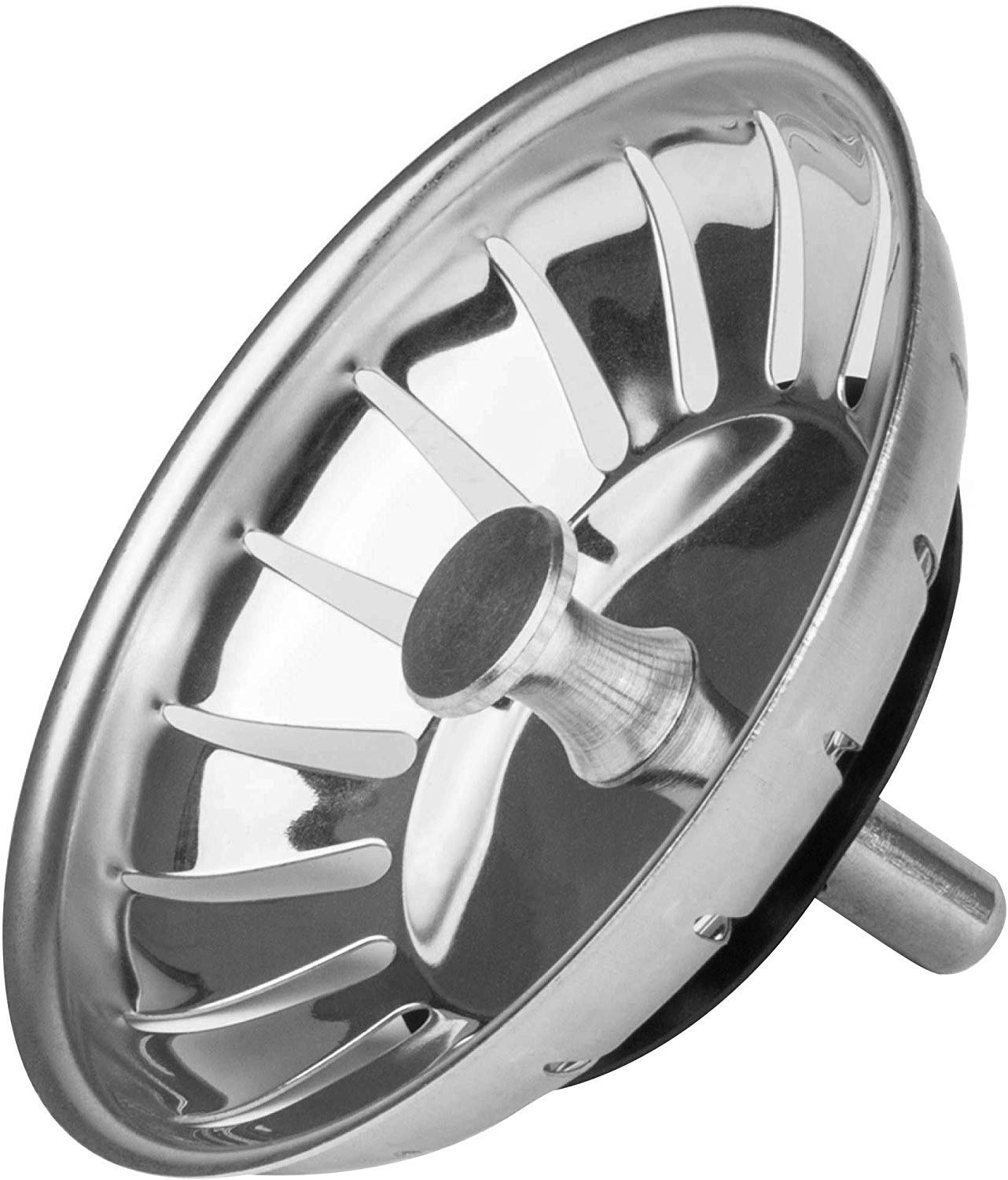 Andrew James Stainless Steel Sink Strainer Plug for Food Waste, 83mm ...
