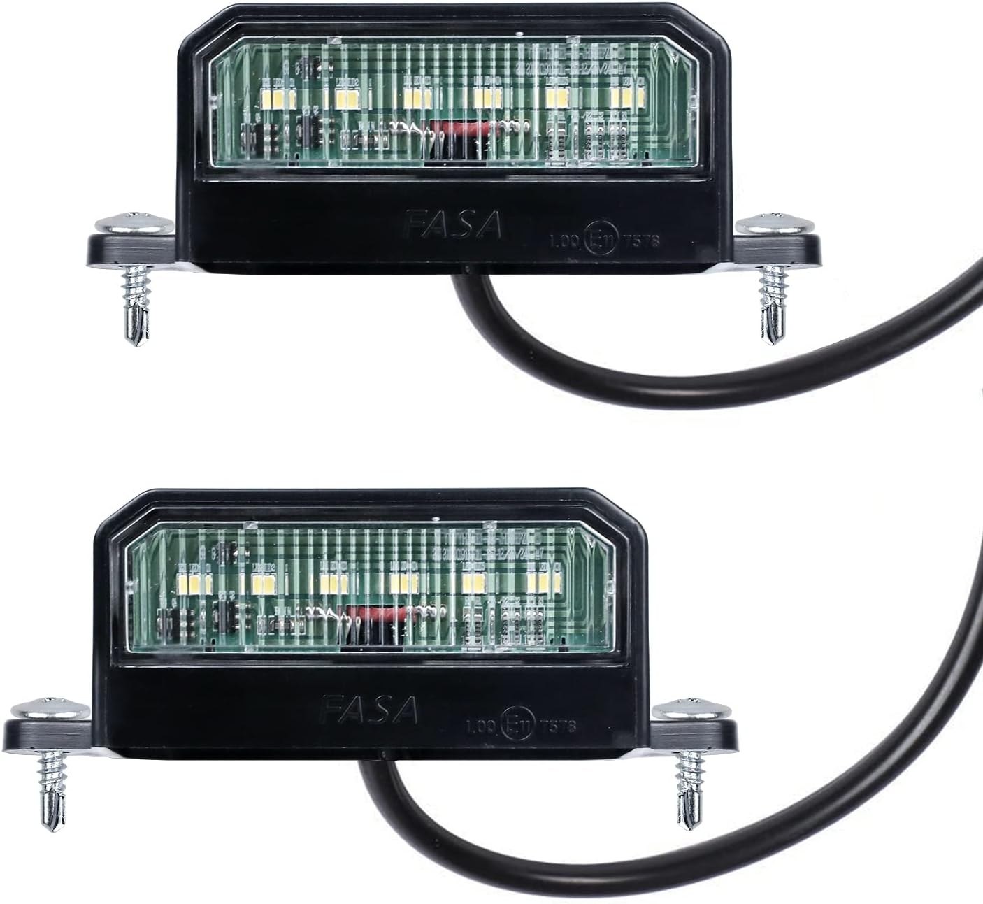 Amazon.fr : Fanuse Feu de Plaque D'Immatriculation LED Feu ArrièRe de ...