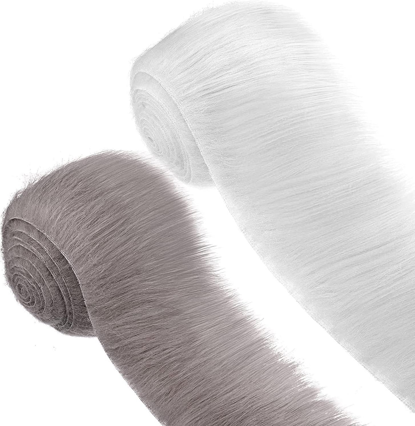 Amazon.com: 2Pcs Shaggy Plush Faux Fur Fabric Precut Strips for DIY ...