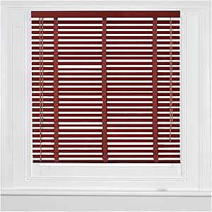 Amazon.com: Windows Blinds 2" Slats Indoor Wood Blinds Cordless Wooden Window Shades for Bedroom ...