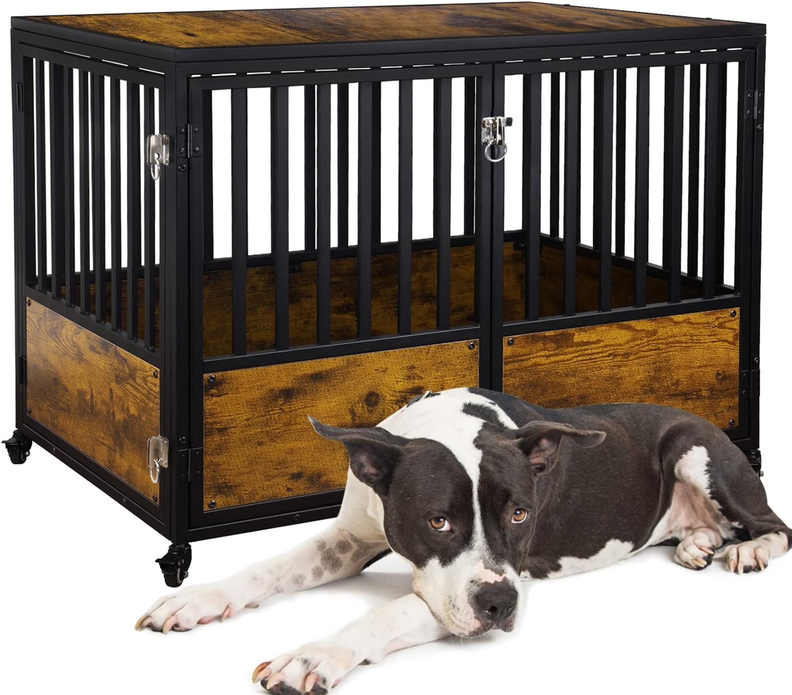 Amazon.com: SMONTER 38" Dog Crate Furniture, End Table Dog Cage for ...