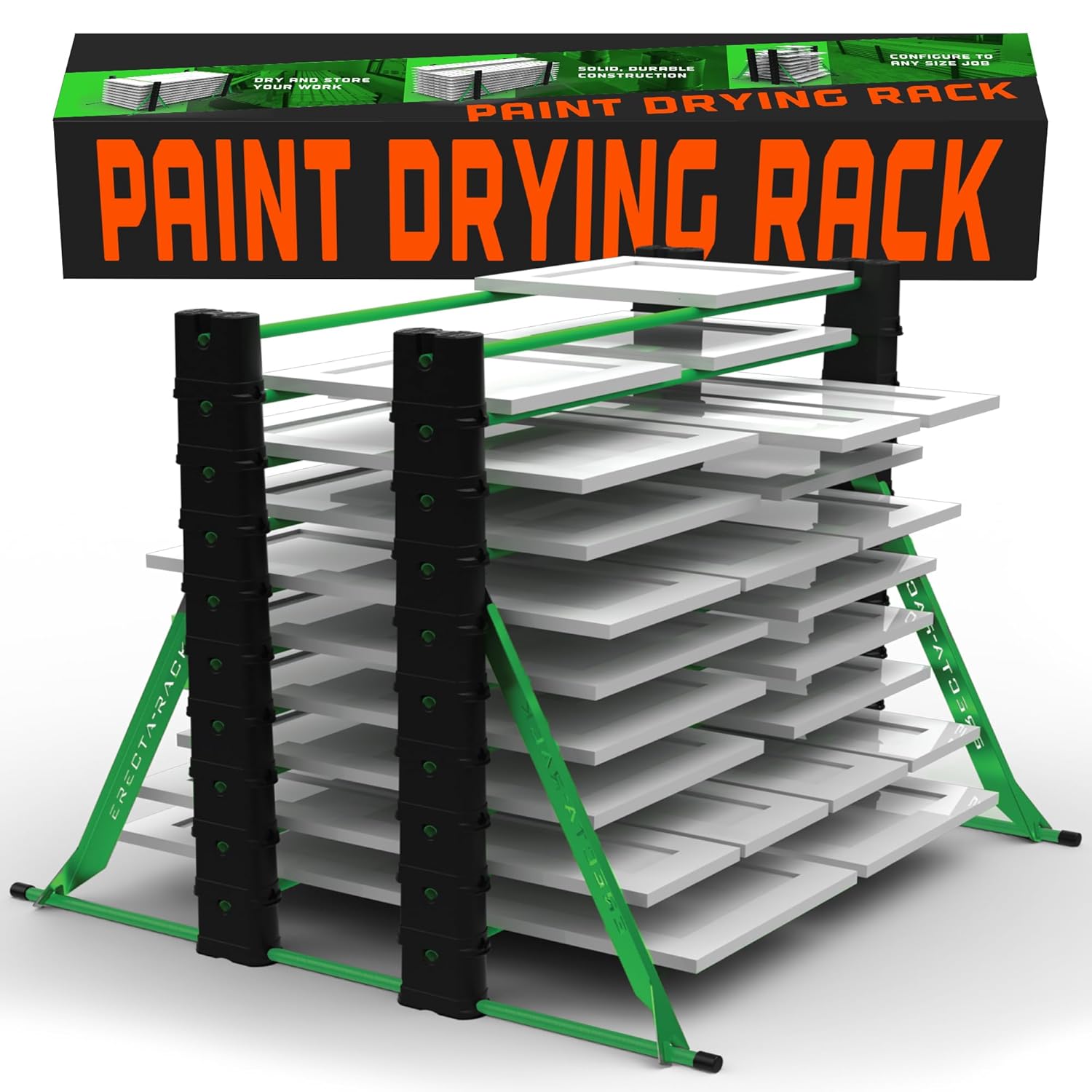 Erecta-Rack Paint Drying Stand Rack for Cabinet & Full Size Doors, Trim ...