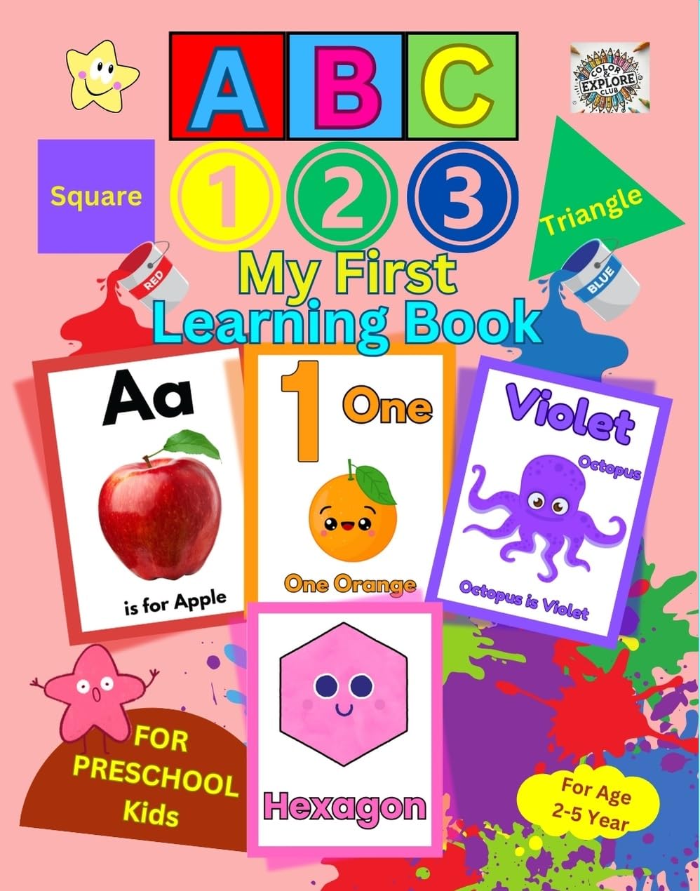 My First Learning Book for Kids Age 2-5 Years: Alphabet, Numbers ...