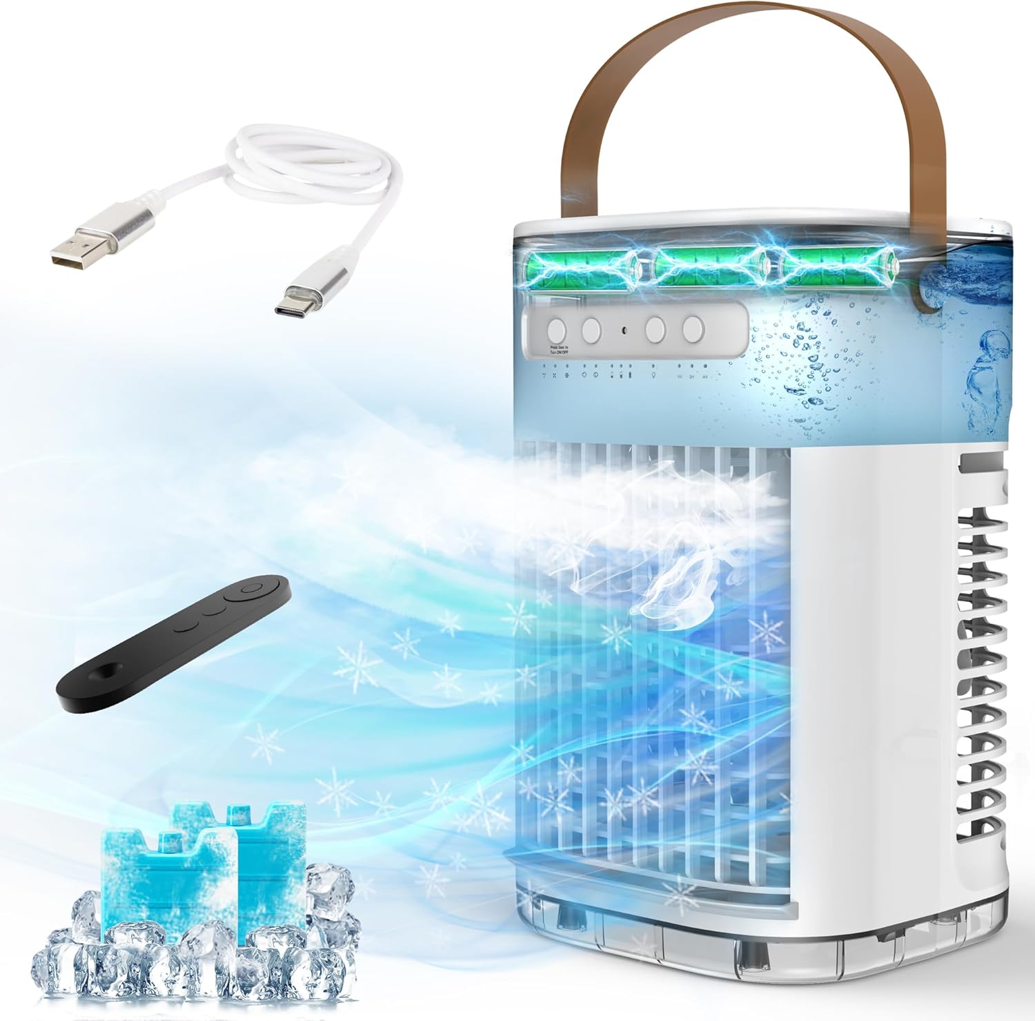 Amazon.com: Portable Air Conditioners, 3-1 Mini Evaporative Air Cooler ...