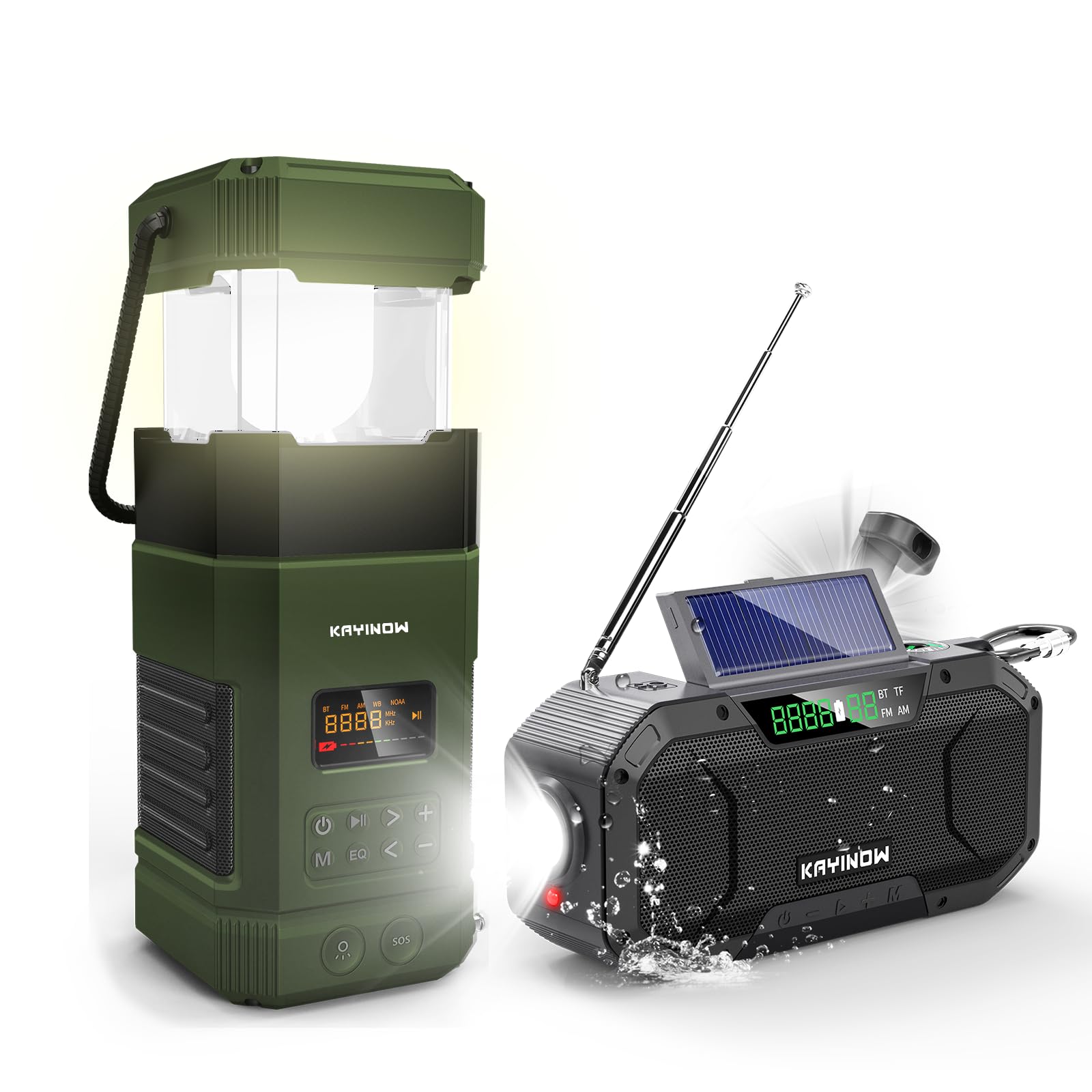 Amazon.com: Portable Emergency Weather Radio with Waterproof Bluetooth ...