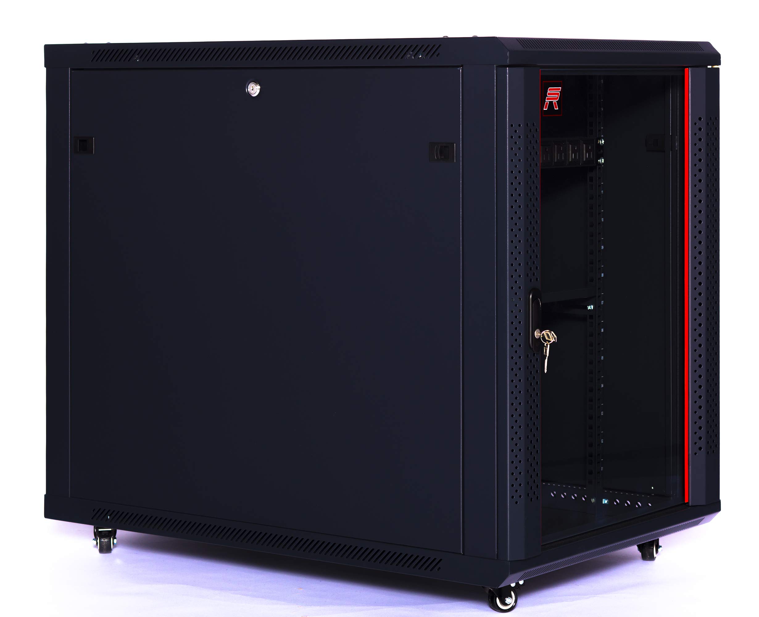 Buy 12U 35 Inch Depth Server Rack Cabinet Enclosure Fully Equipped ...
