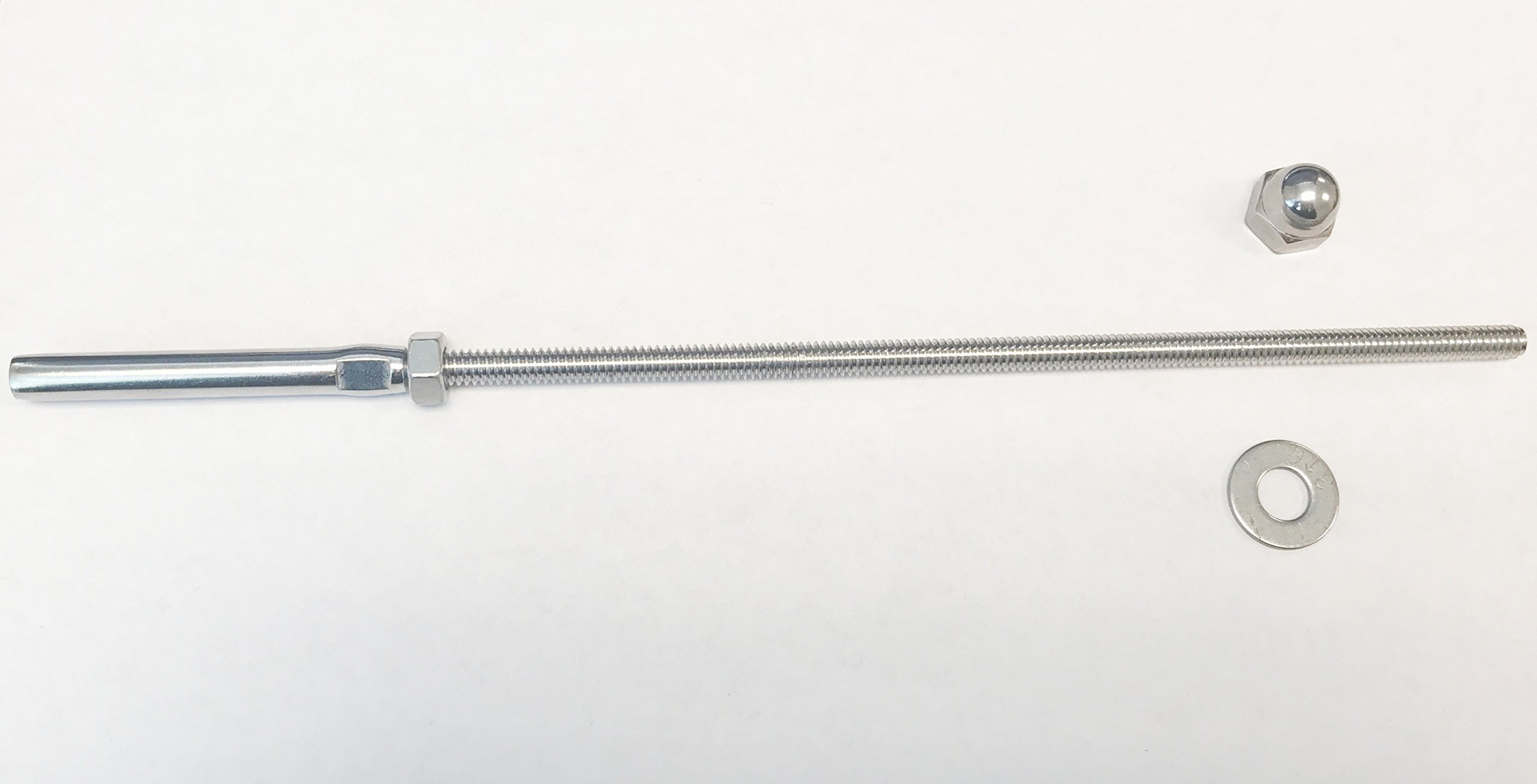 Stainless Steel Hand Crimp Extra Long Threaded Stud Terminal End ...