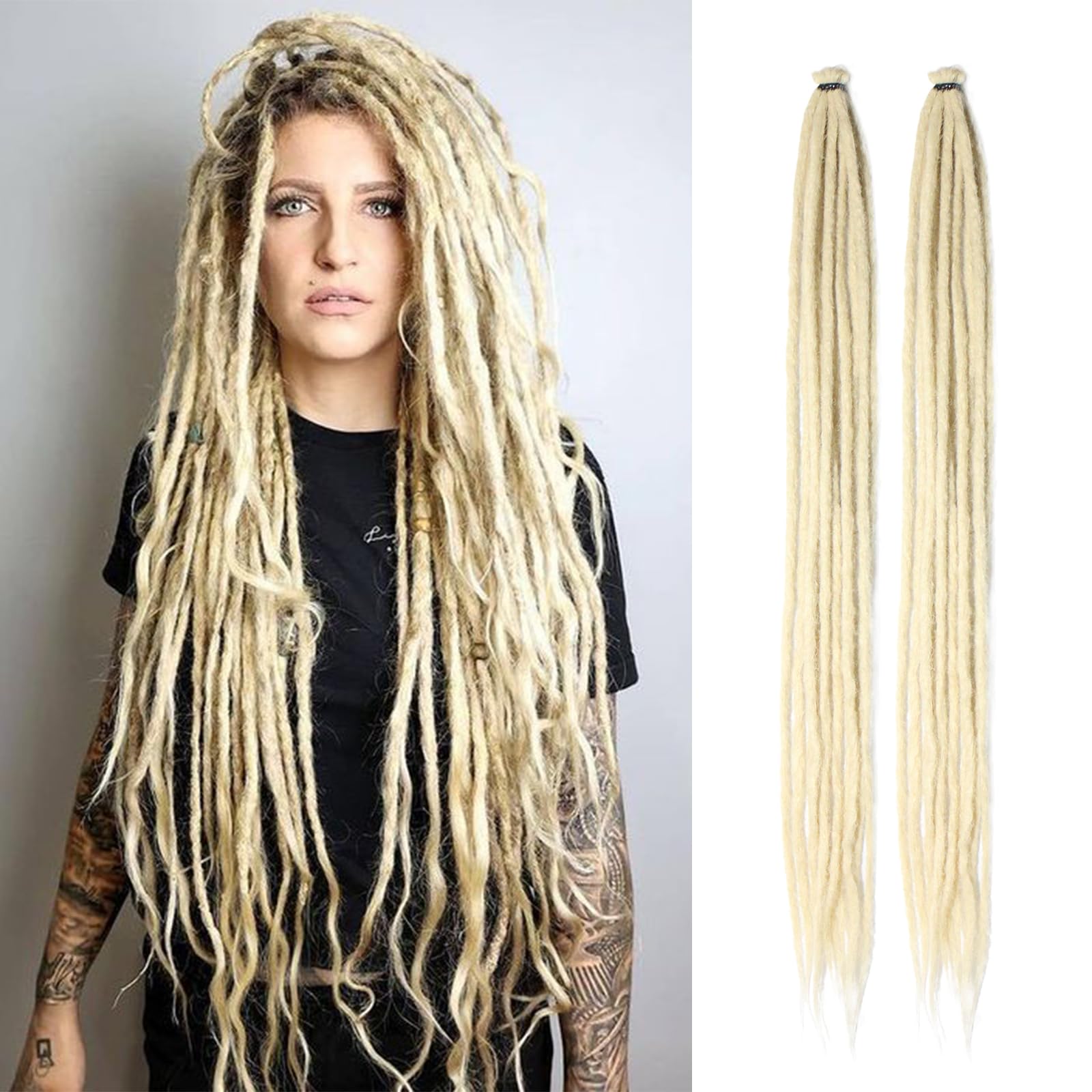 Amazon.com : SAVASANA 24 Inch Dreadlock Extensions 20 Strands Boho ...