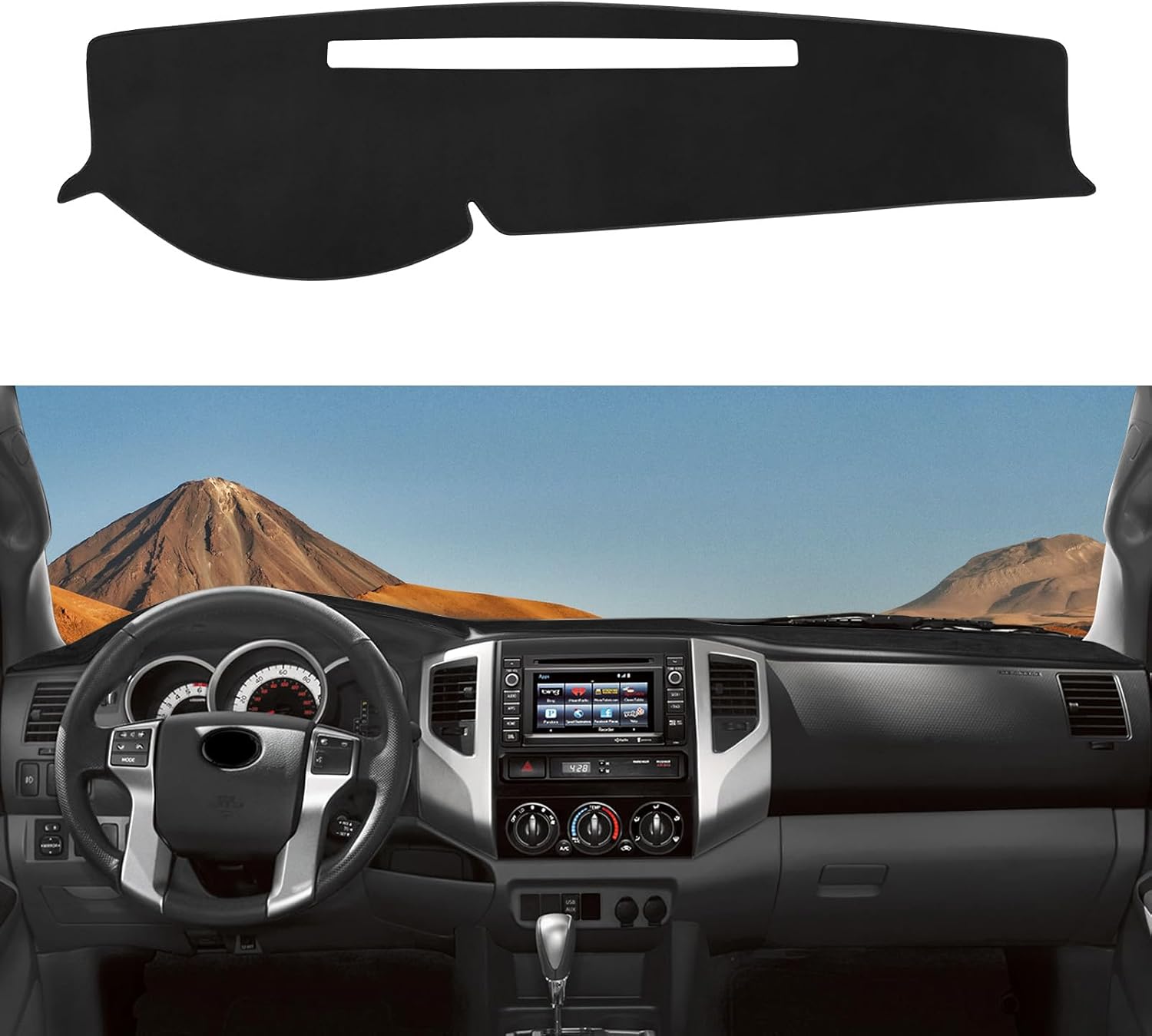 Amazon.com: Rilsen Dashboard Cover Mat Custom Fit for Toyota Tacoma 2005-2015 Dash Cover Nonslip ...